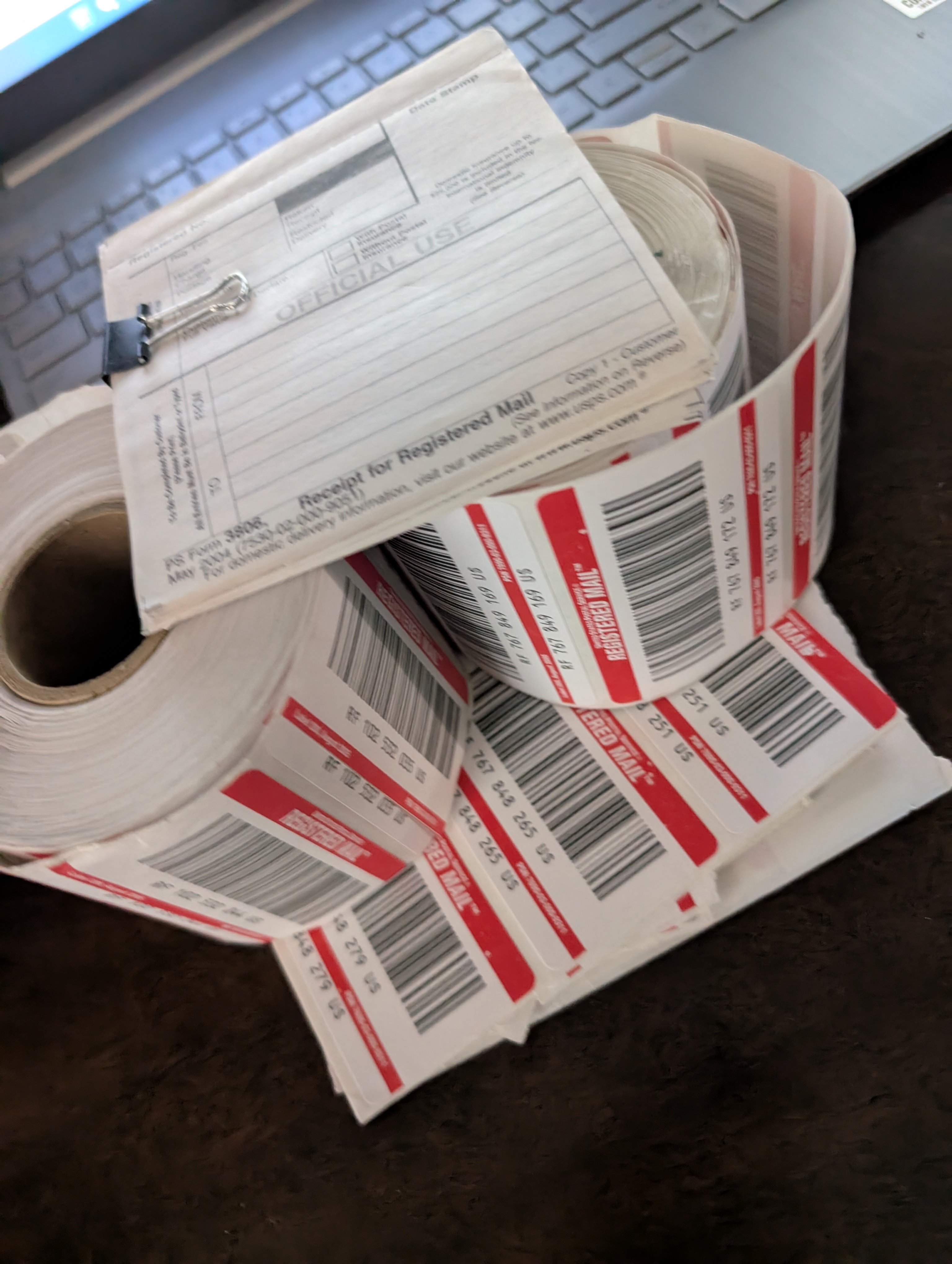 Registered mail labels · The Subconscious Estate ™️