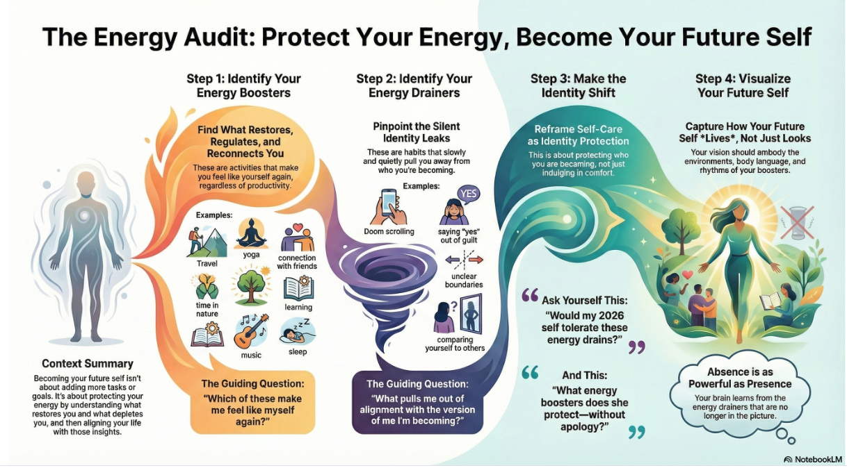 Energy Drain vs Energy Boost · The AI Identity Lab