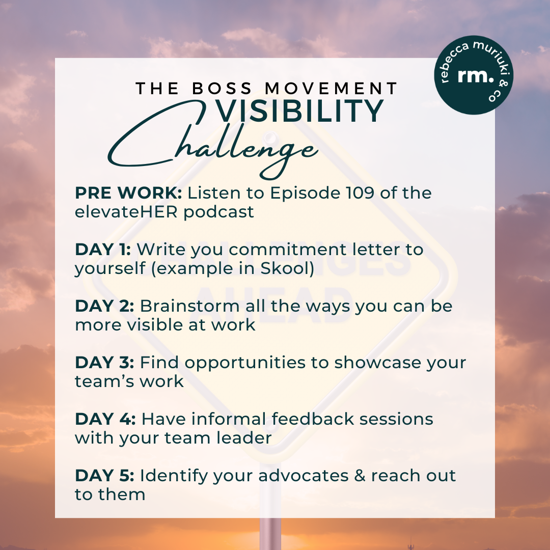 Day 10 of the Visibility challenge Check-in 💪🏽 · The BOSS Movement