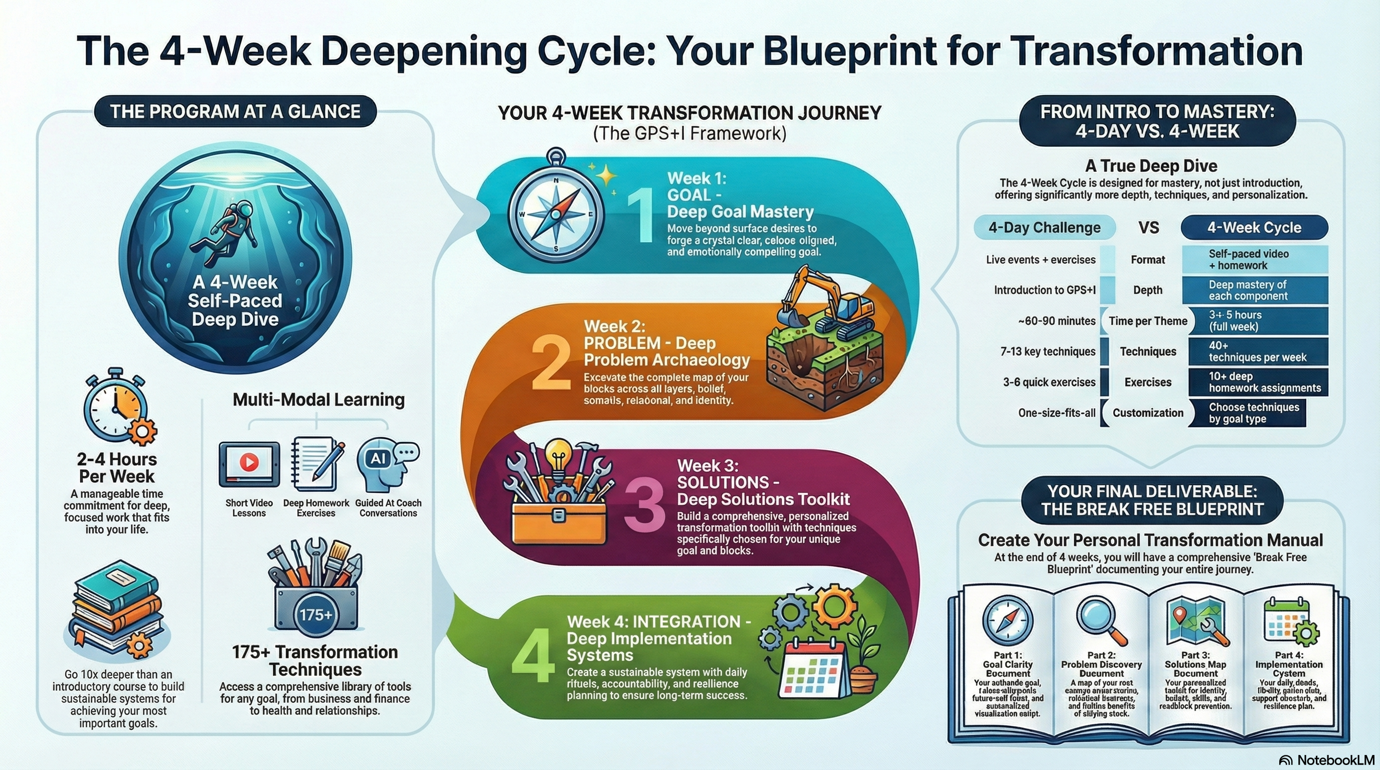 INFOGRAPHIC: The 4-Week Deepening Cycle · Abundance GPS