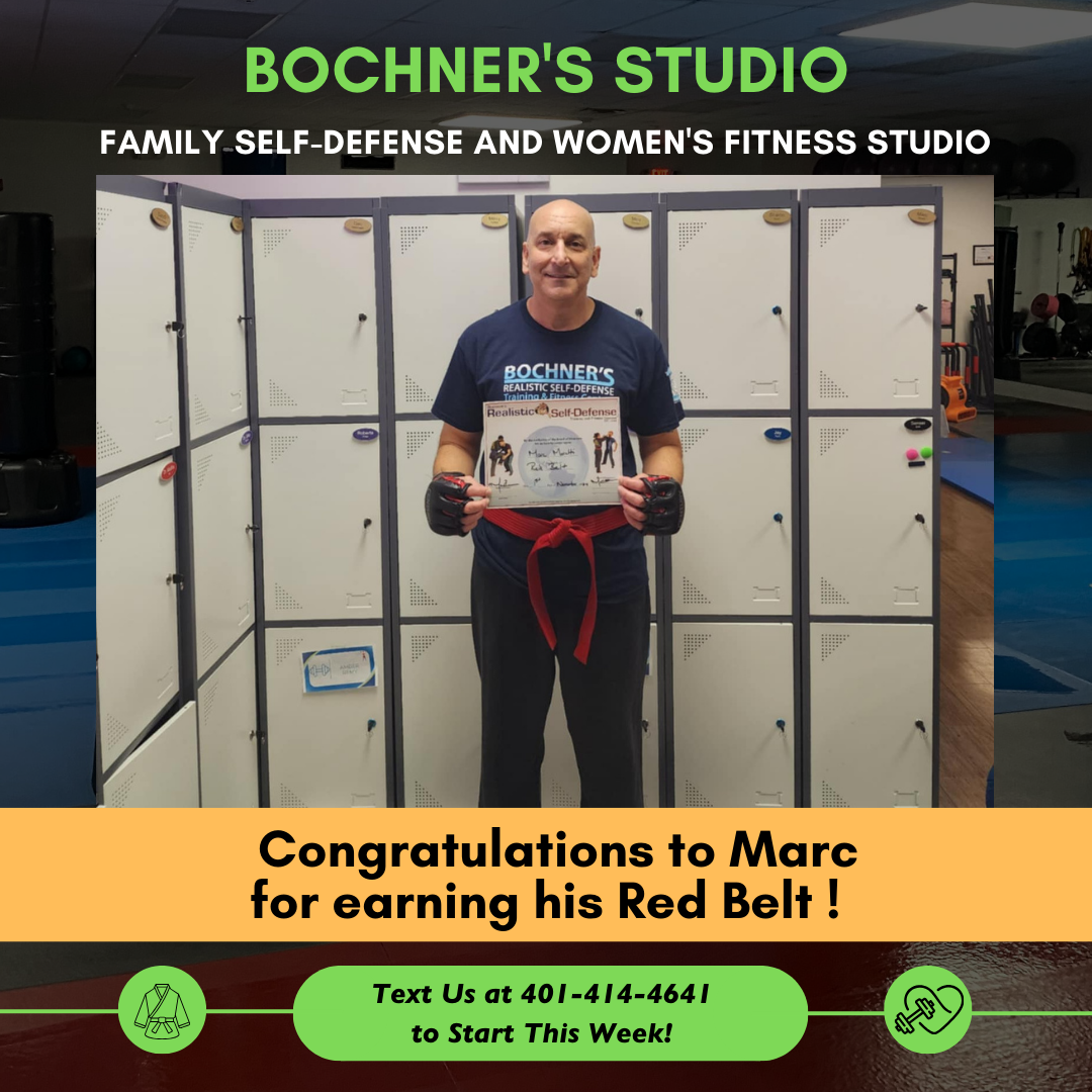 Marc's Red Belt Achievement · Bochner's Studio