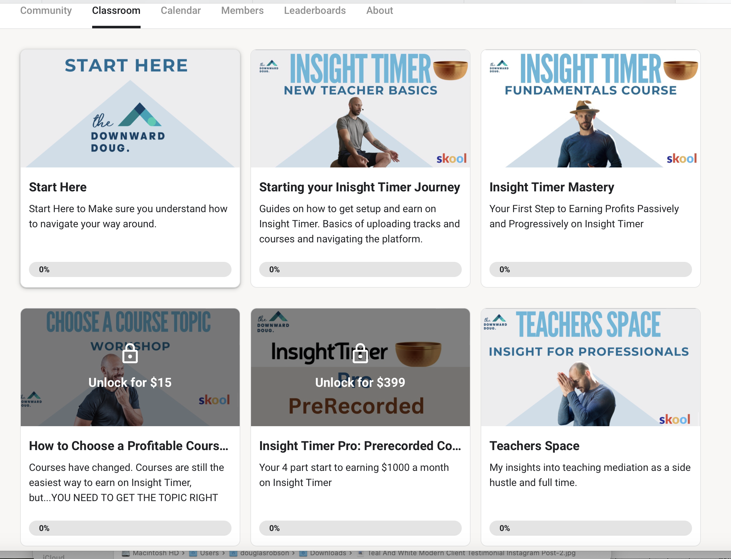 NEW LOOK CLASSROOM · The Downward Doug's