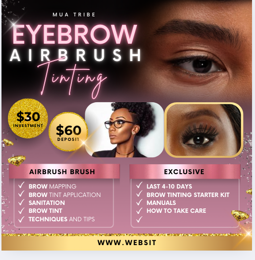 Airbrushed Brow Flyer: Customize this Template · 💄 MUA TRIBE
