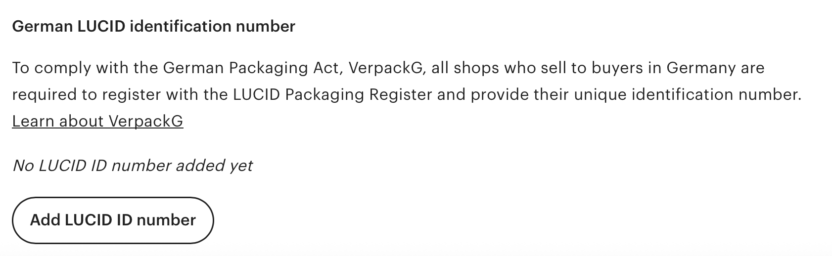 German Packaging Act - VerpackG · Poster Print on Demand