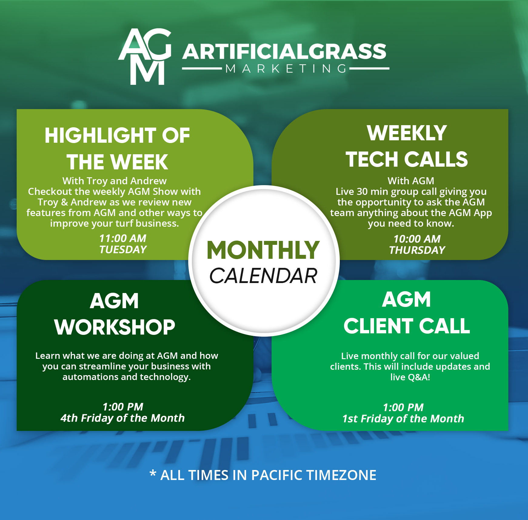 The AGM Call Schedule · AGM Community