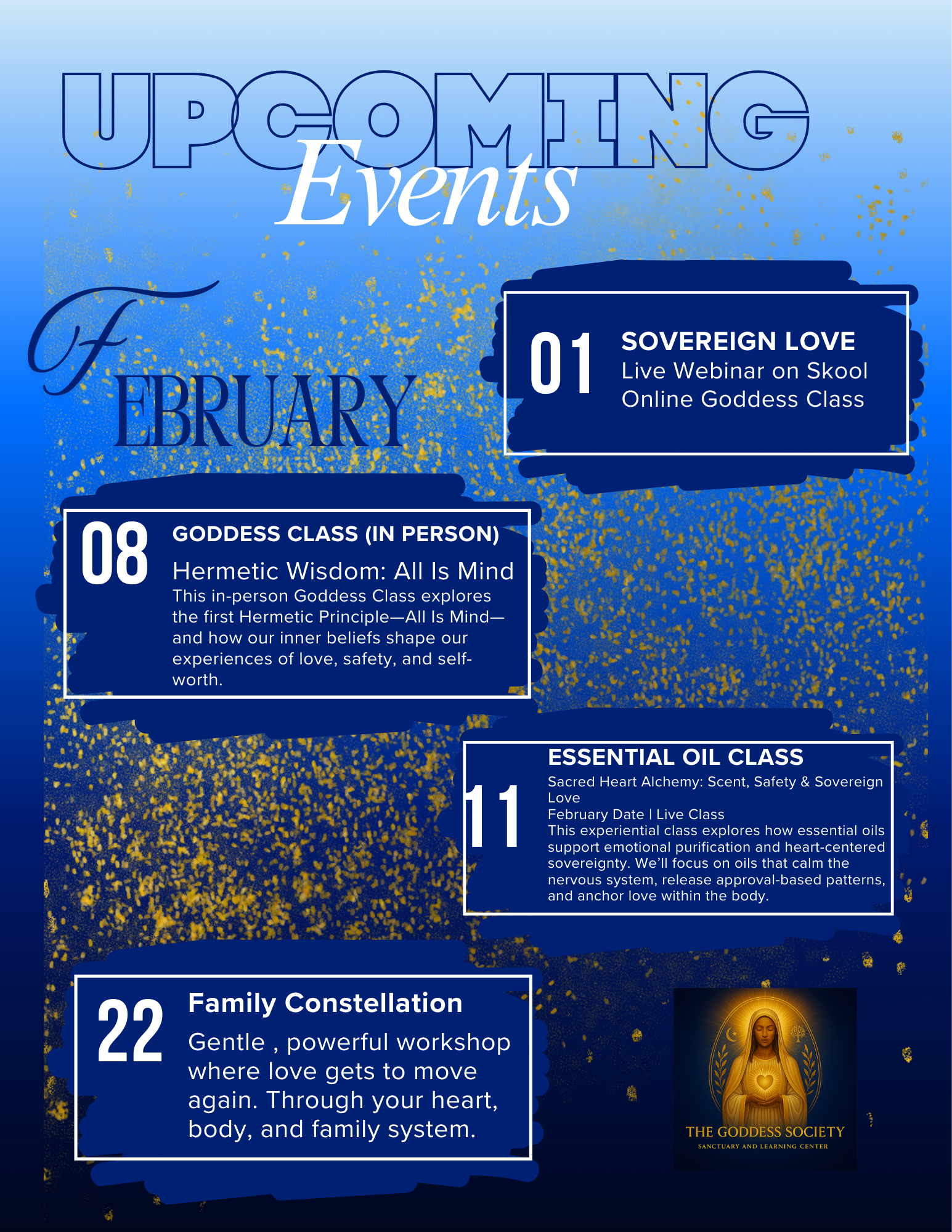 February Calendar · Goddess Society