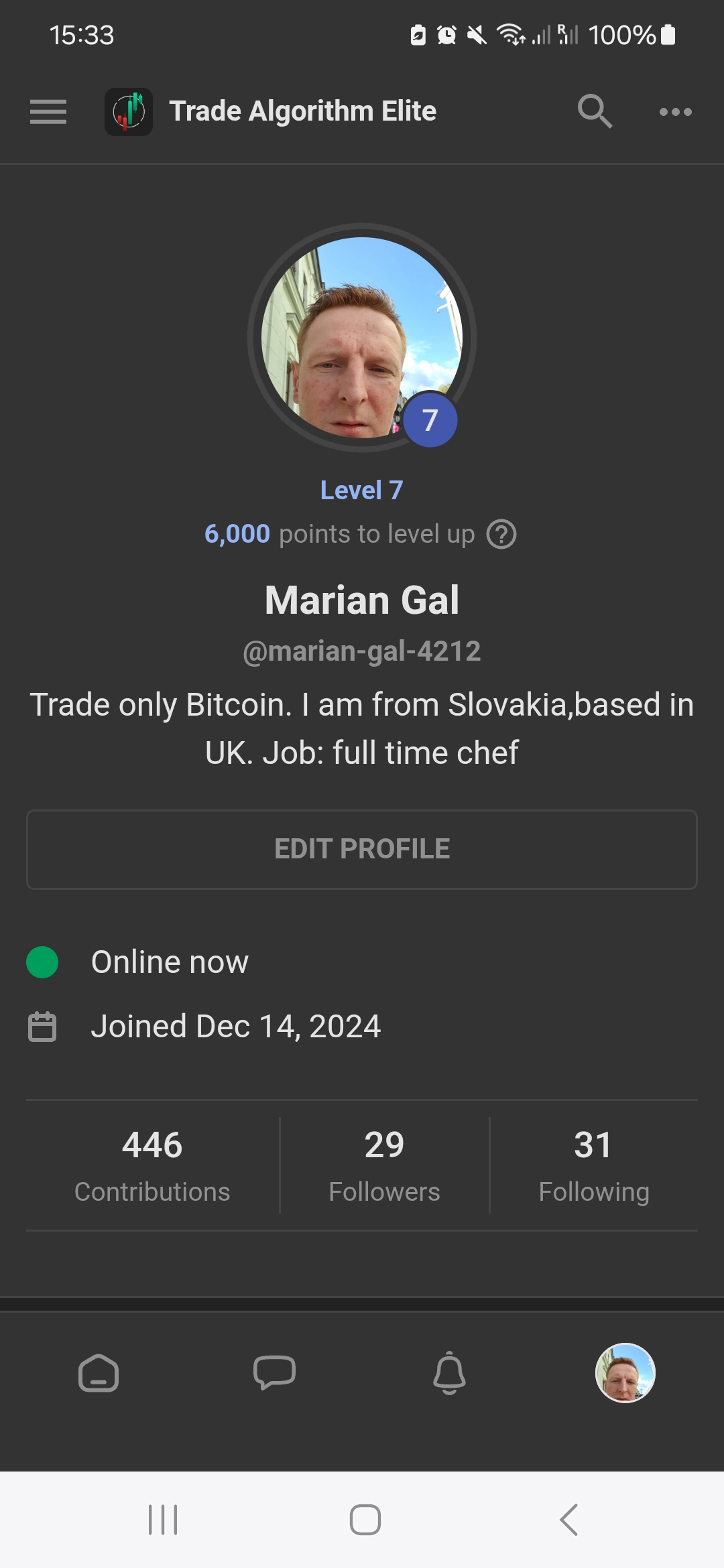 🎉🚨Level 7🚨🎉 · Trade Algorithm Elite