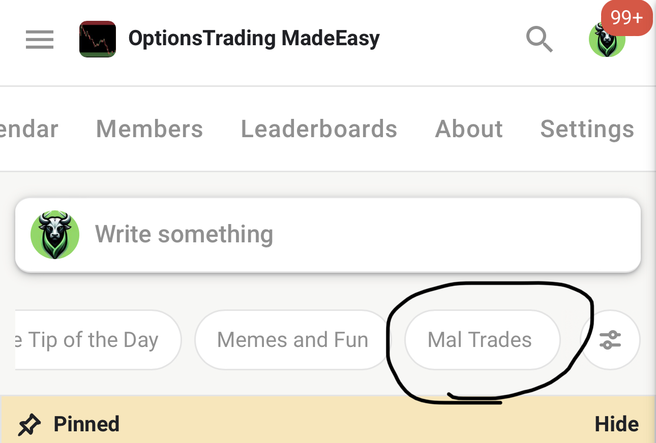 Hey All! Check out Mal trades · Options Day Trading