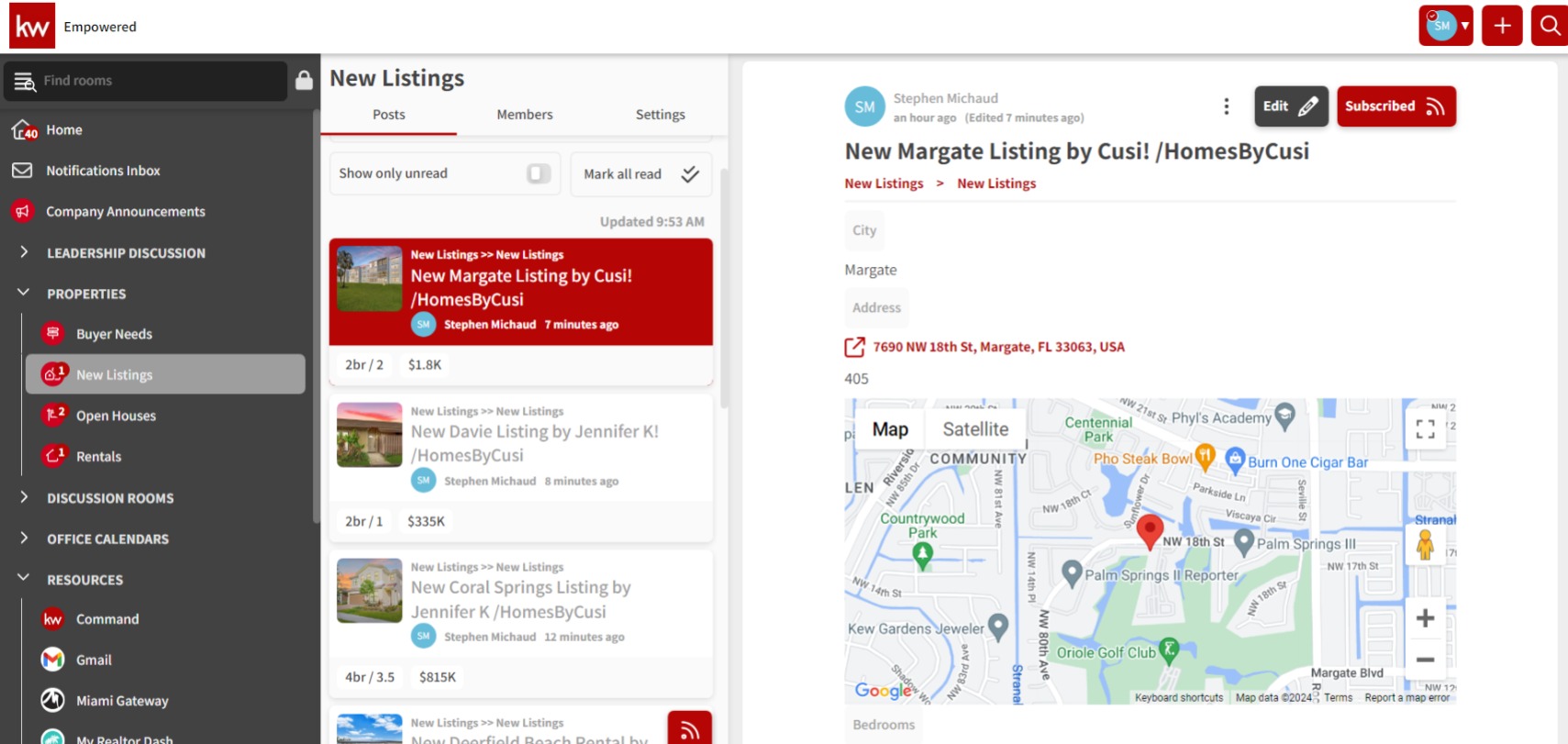 KW's New Intranet! · Real Estate Coaching by Cusi