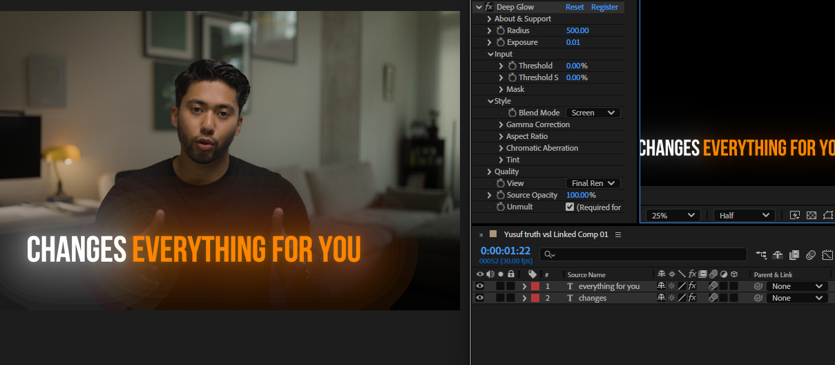 Facing deep glow issue! · Motion Creators (FREE)