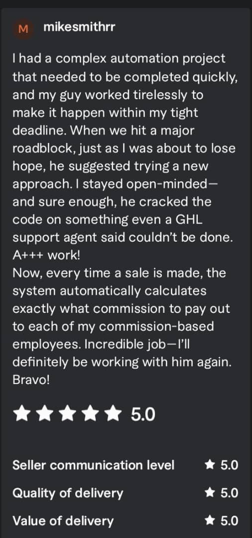 What a GoHighLevel support agent said couldn't be done. · GoHighLevel w ...