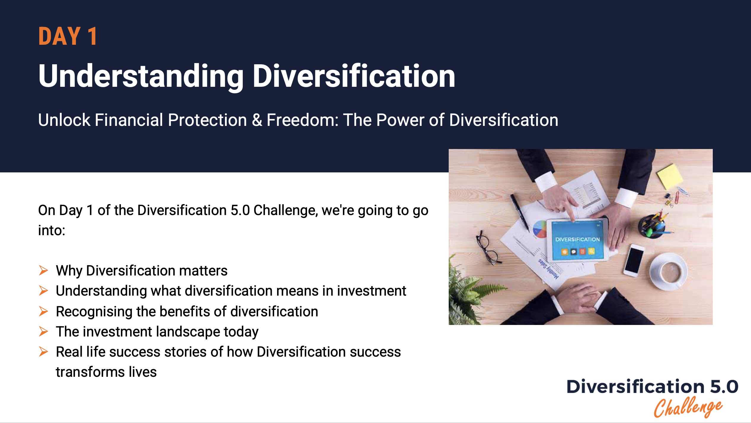 Do you want fully understand diversification and have a plan to implement? · Wealth University
