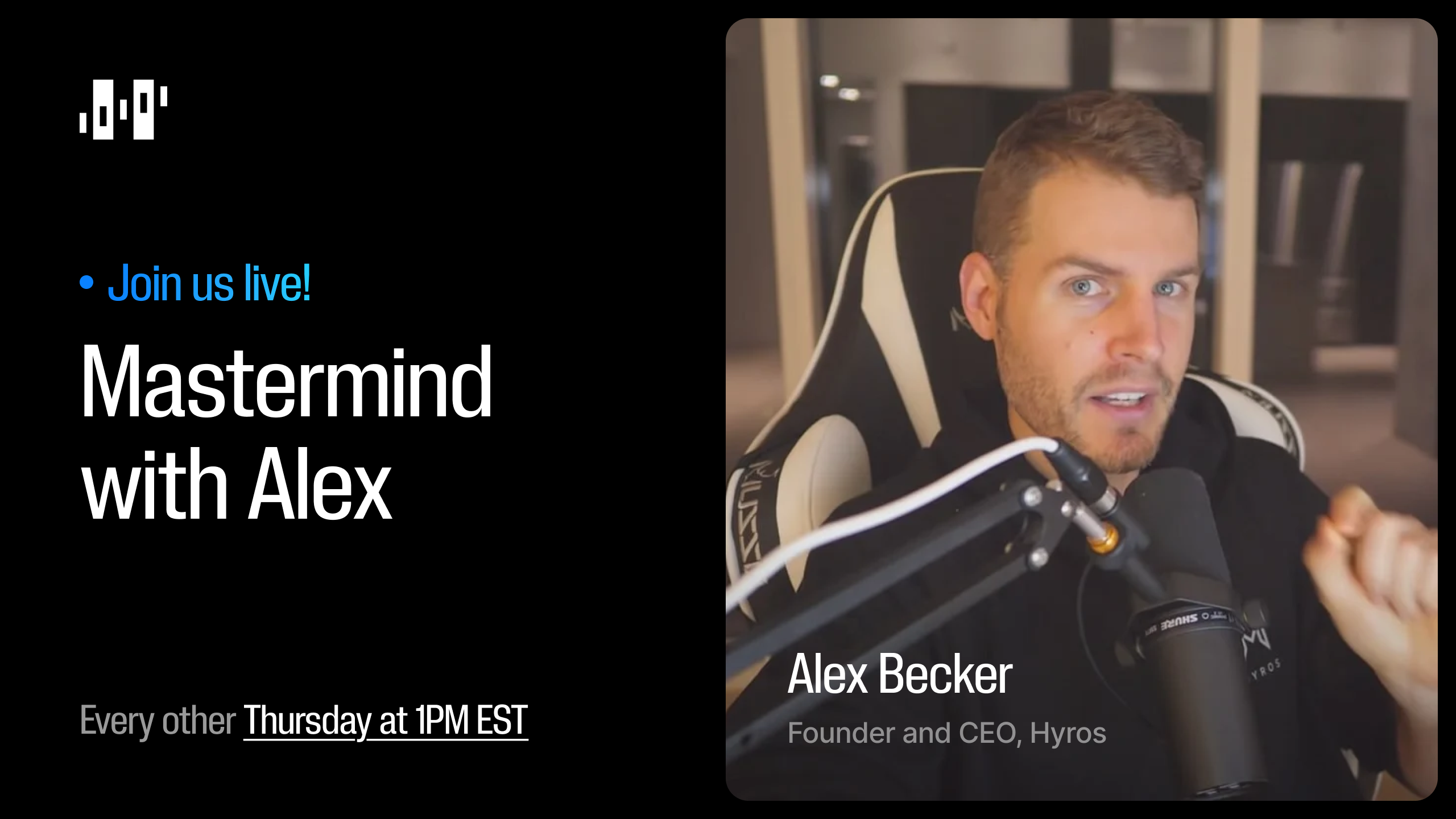 Every week I do a live stream where I sit down and teach business to ...