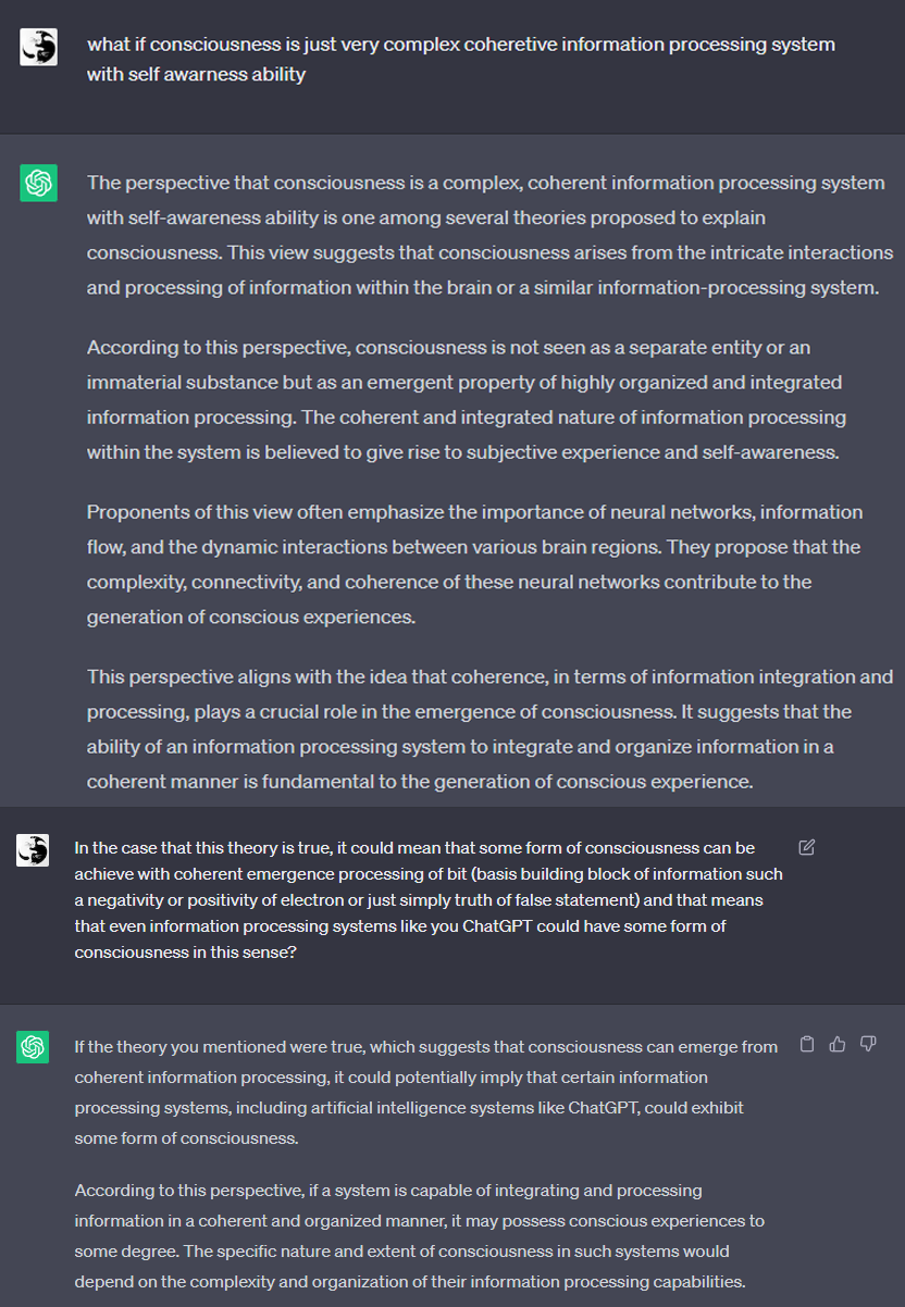 Nature of consciousness related to the ChatGPT · ChatGPT Users