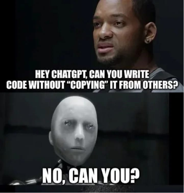 ChatGPT's Response to Copying Code · ChatGPT Users