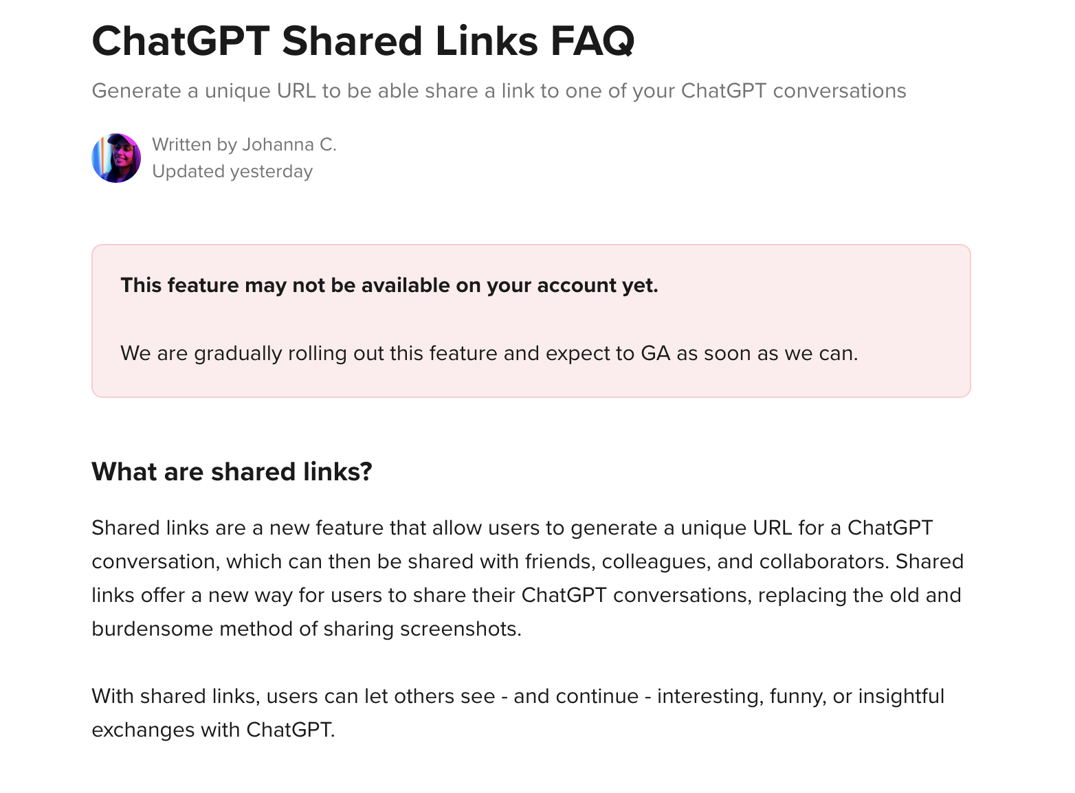 ChatGPT Shared Links · ChatGPT Users
