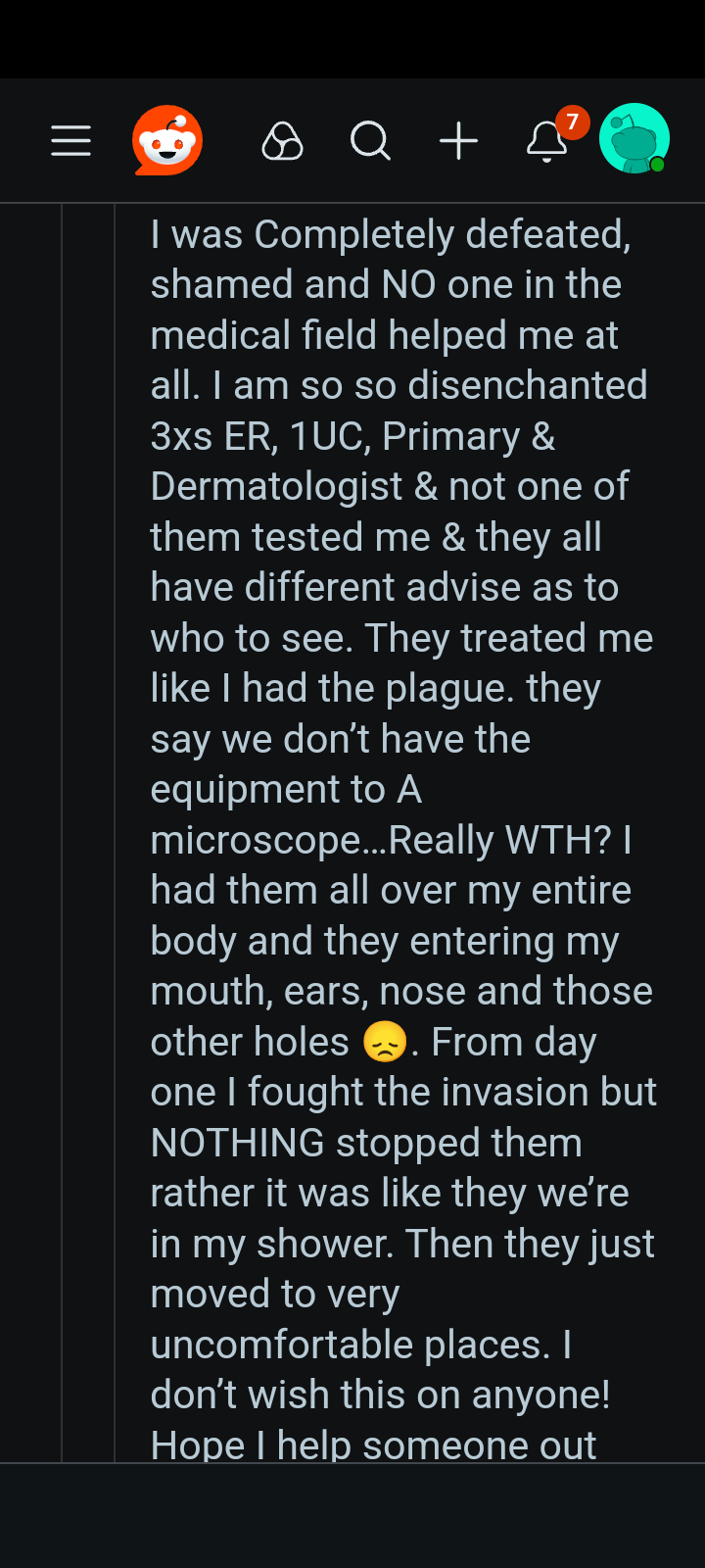 The hair parasites · Chlorine Dioxide Testimonies