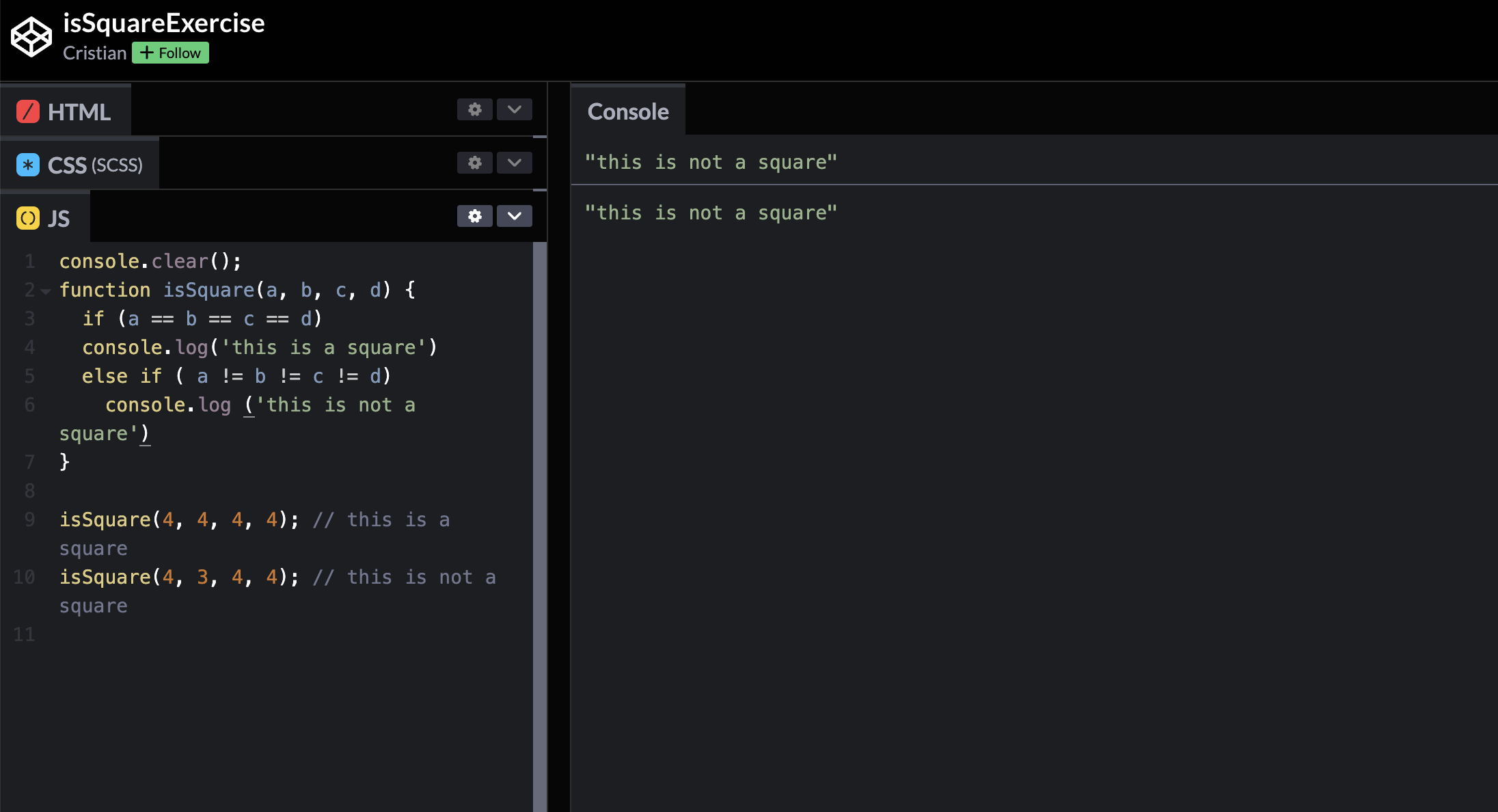 Working on functions. · Developer Pro