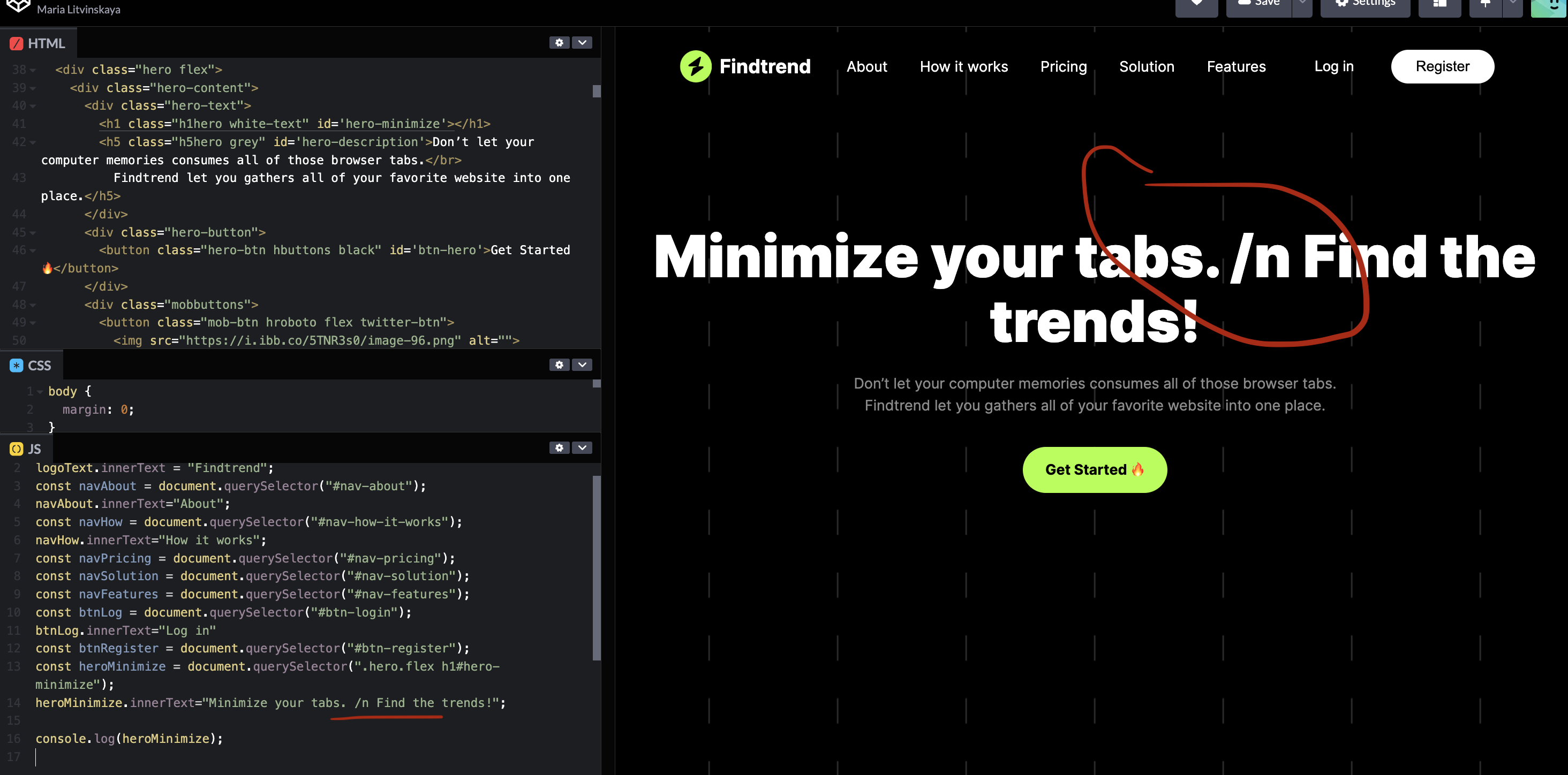 innerText · Developer Pro