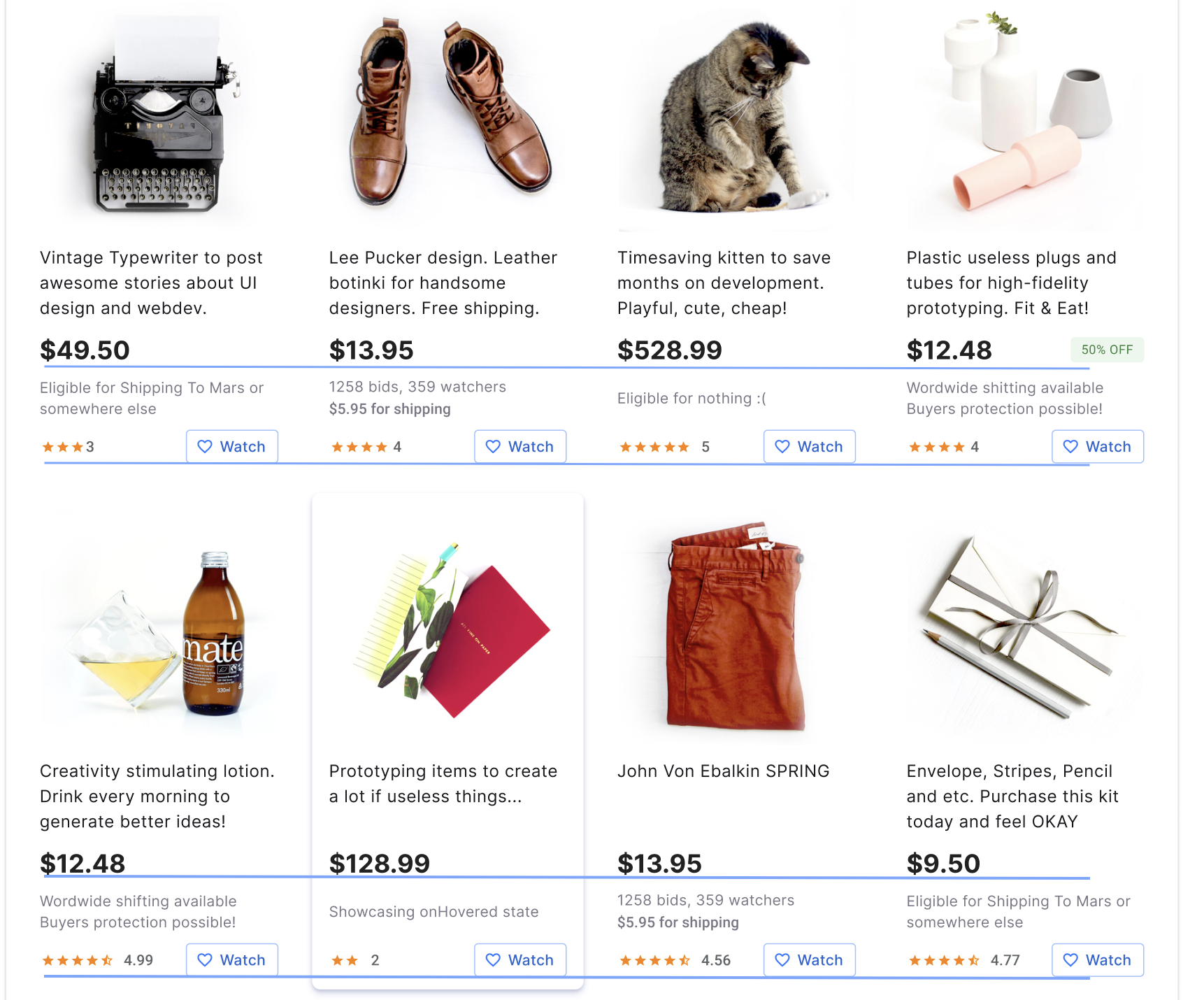 React project. Grid · Developer Pro