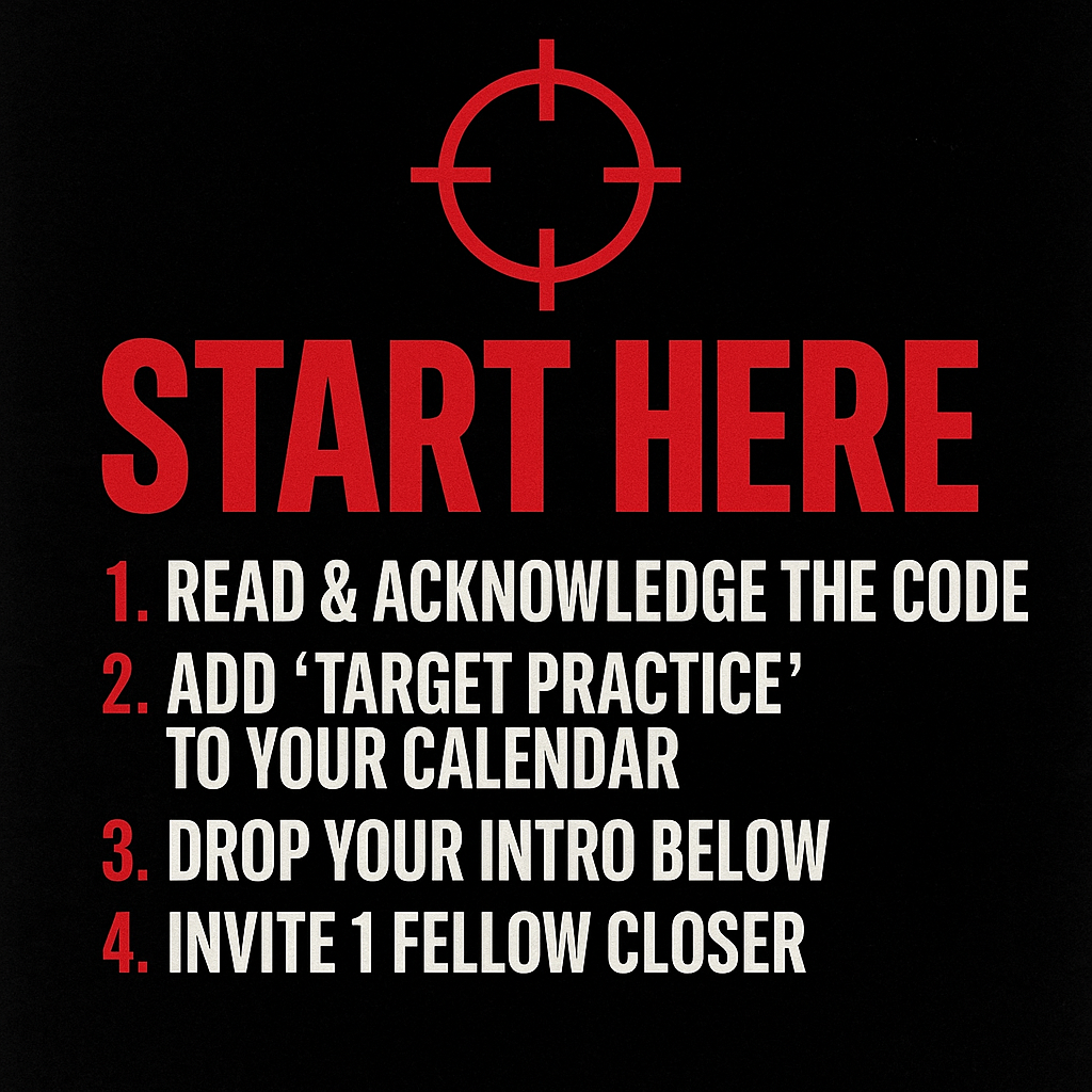 START HERE: First 72 Hours · Hitman Training Force