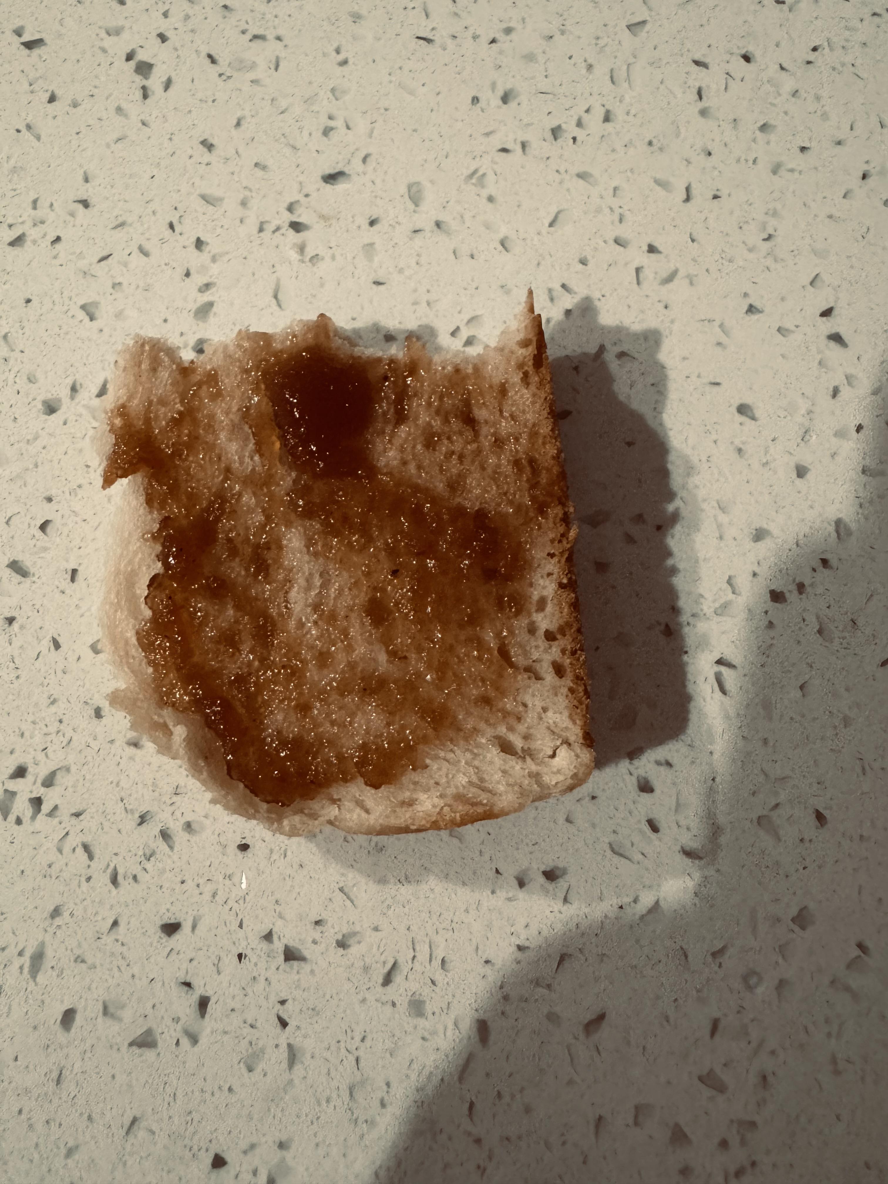 Quince paste on my sweet Shokupan .. the taste test the bread i consume ...