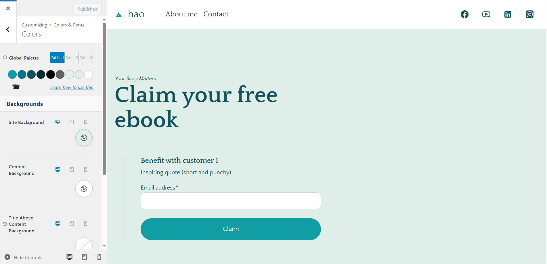 Can someone help me rate my website's color pallete · Max Business School™