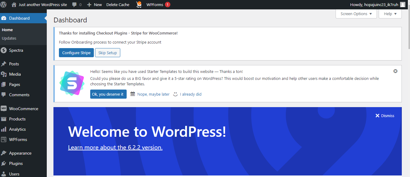 Wordpress Dashboard · Max Business School™
