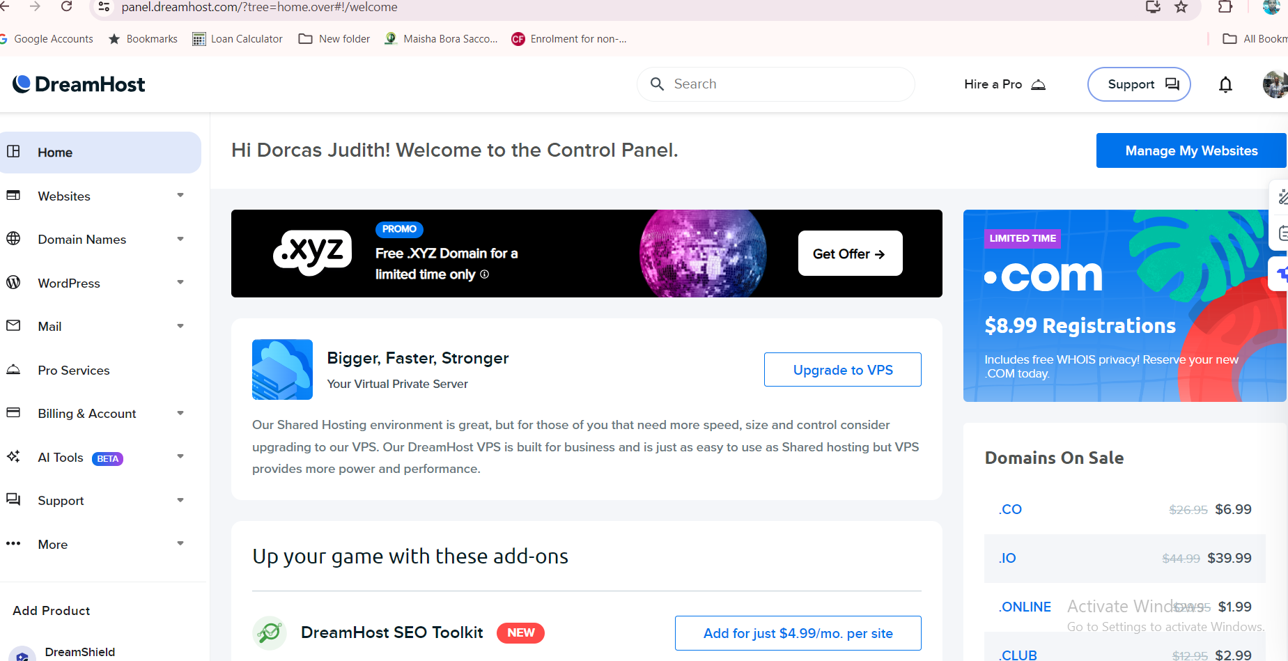 DREAMHOST DOMAIN · Max Business School™