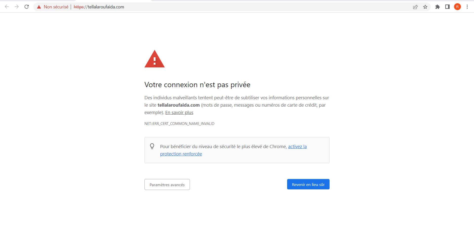 insecure site · Max Business School™