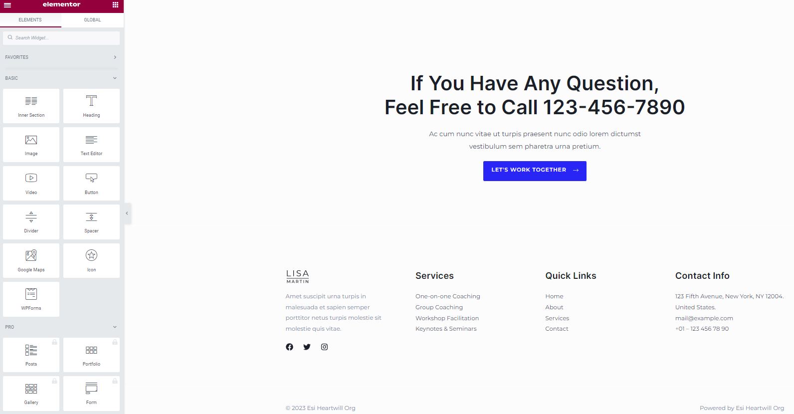 How to edit the bottom information from the starter template · Max ...