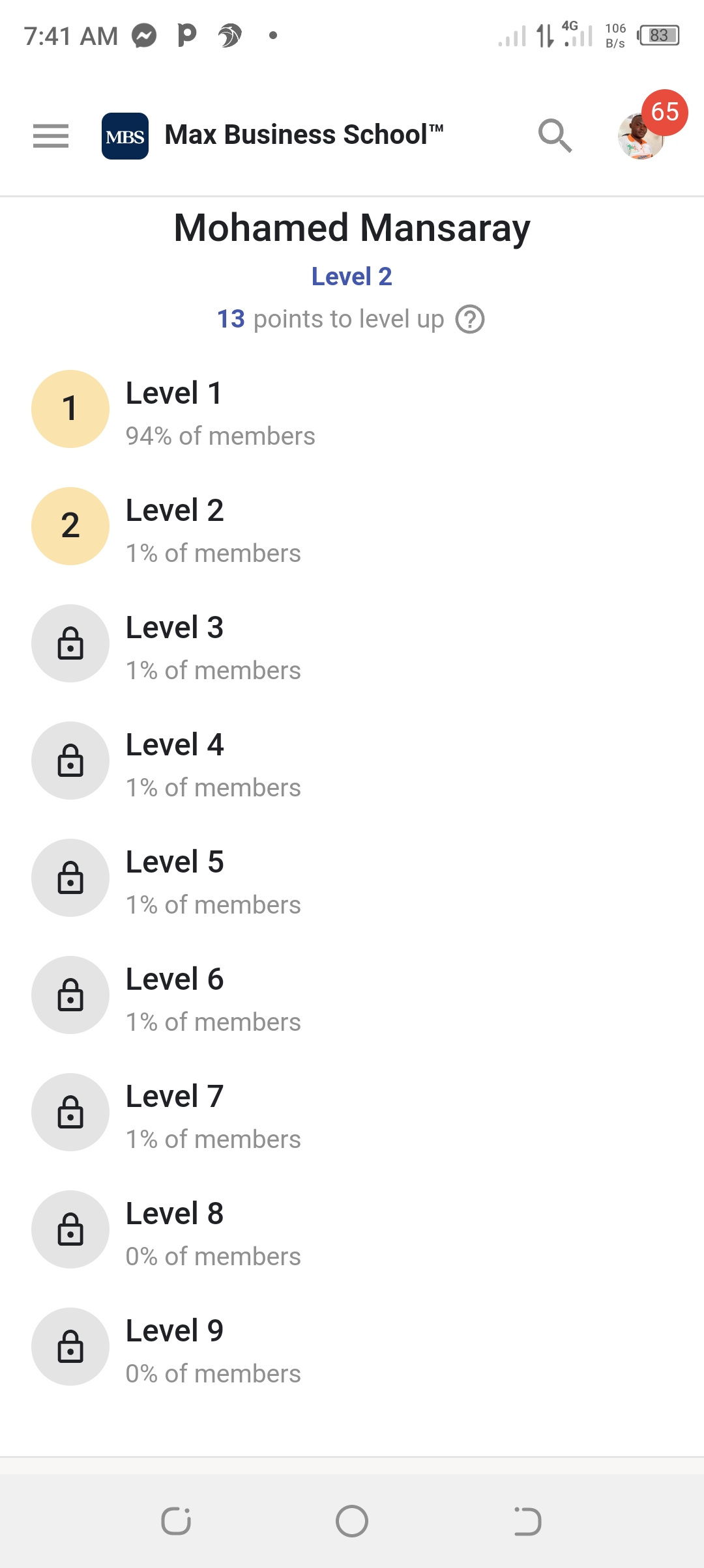 What's the meaning of Level 1to Level 9 · Max Business School™