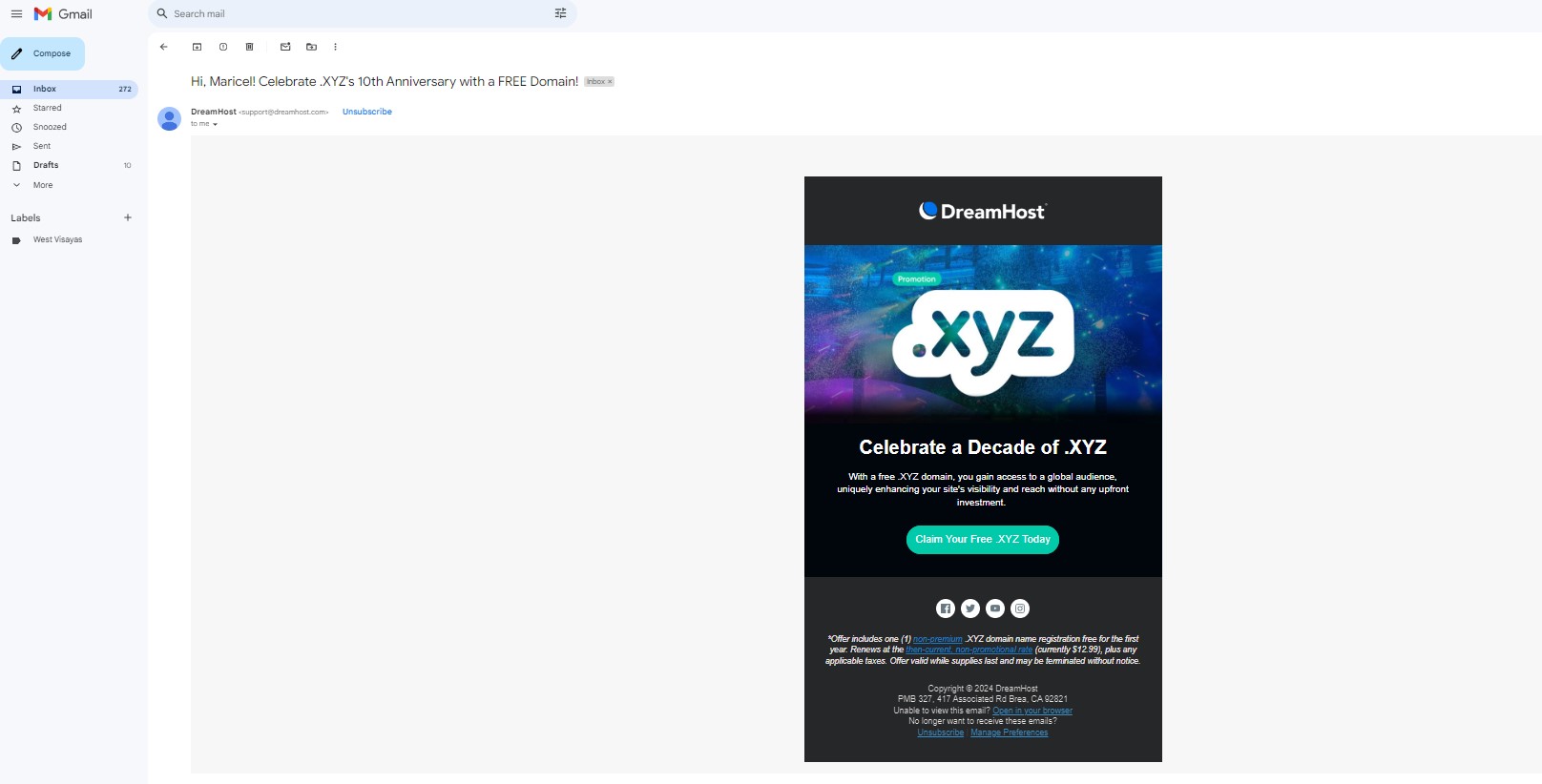 .XYZ's 10th Anniversary with a FREE Domain · Max Business School™