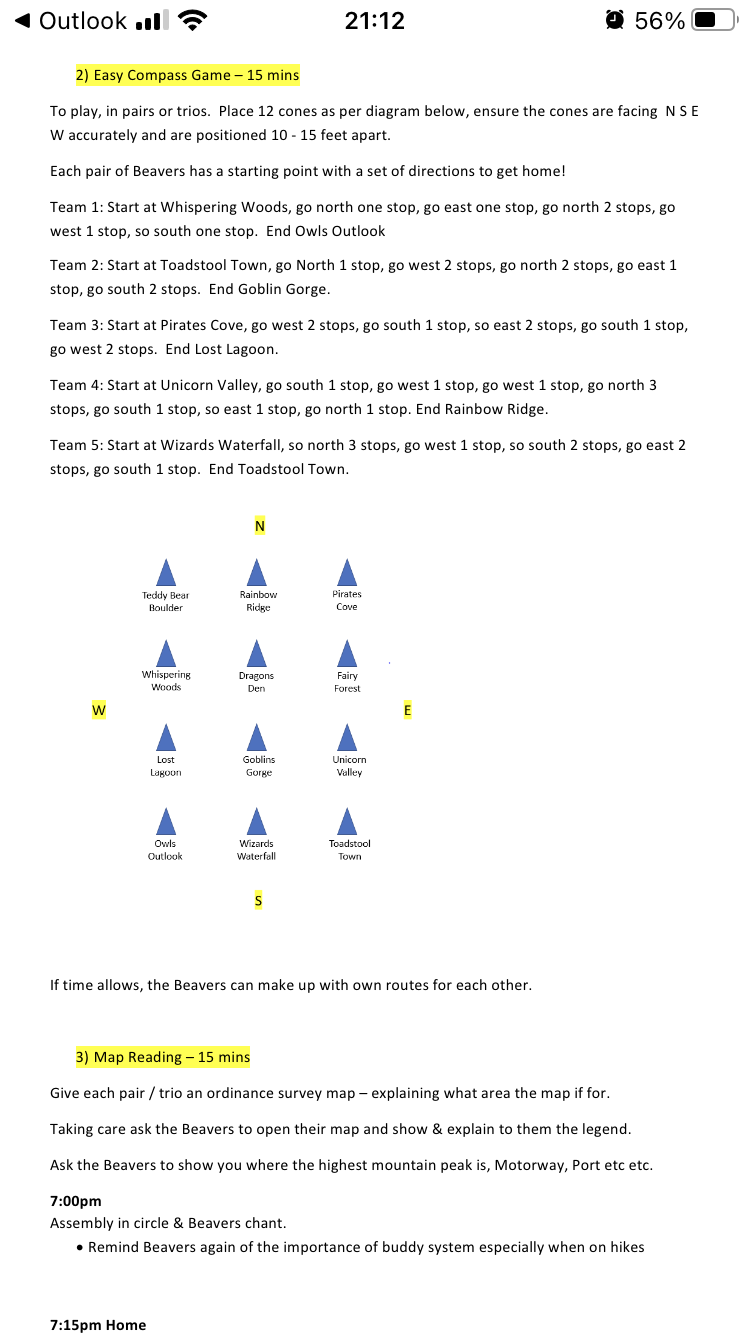 Easy compass game for Beavers · Brilliant Scouting
