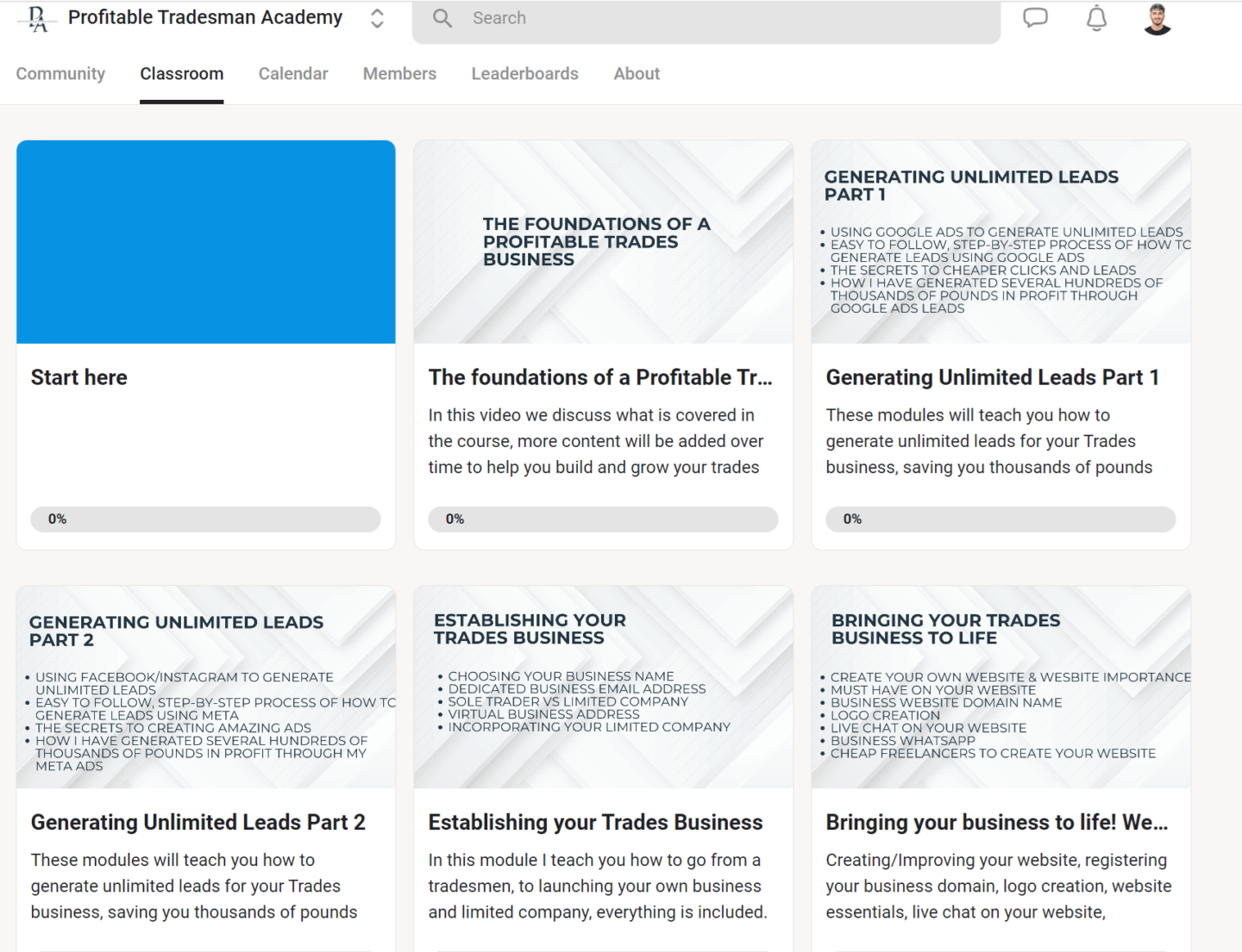 Profitable Tradesman Academy