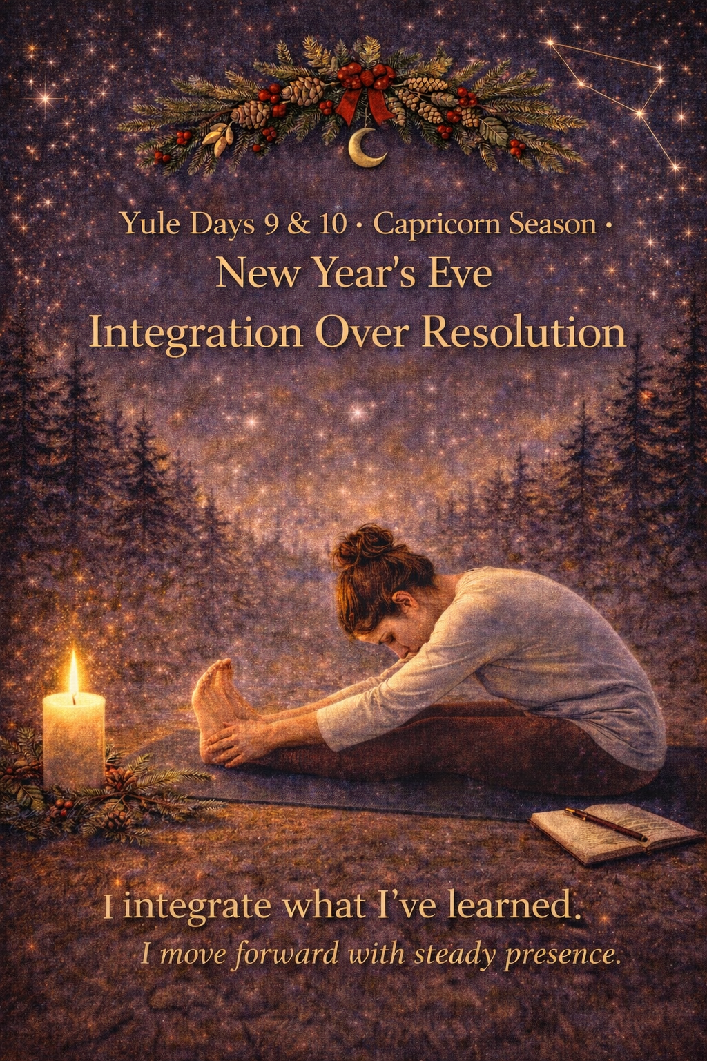 Yule Days 9 & 10 🌲• ♑️ Capricorn Season 🕯️• 🎉 New Year’s Eve · True ...