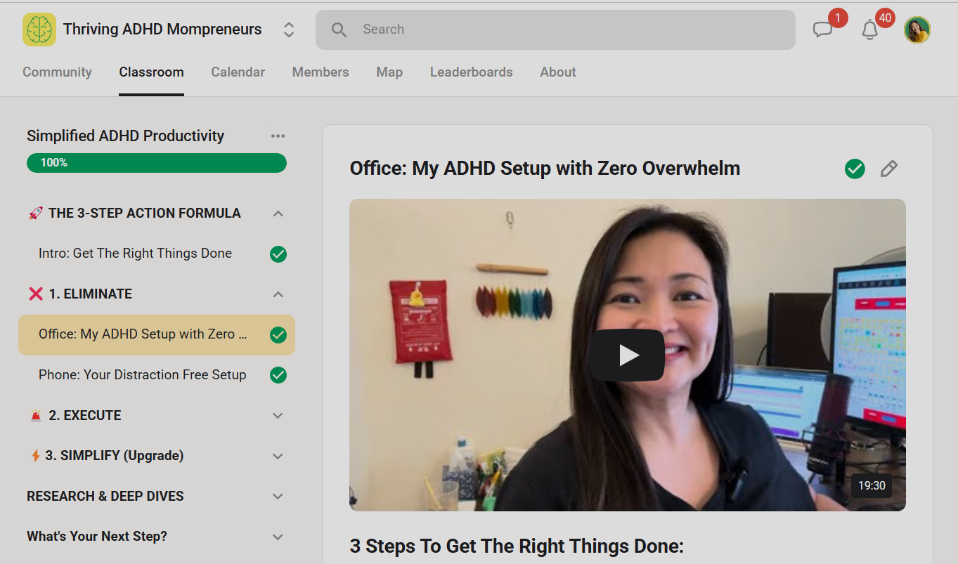 🚀 NEW VIDEO INSIDE THE SIMPLIFIED PRODUCTIVITY COURSE! 🎥 · Thriving ADHD Mompreneurs