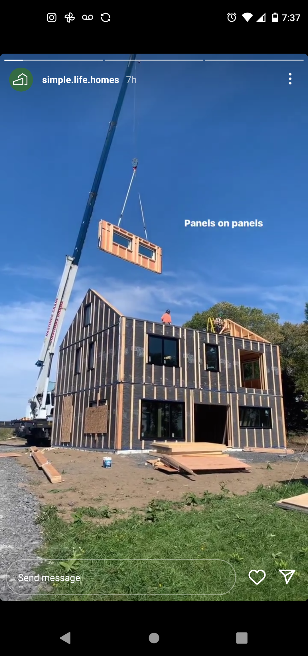 Pre-fab speed on Amherst Island · Builder Launch