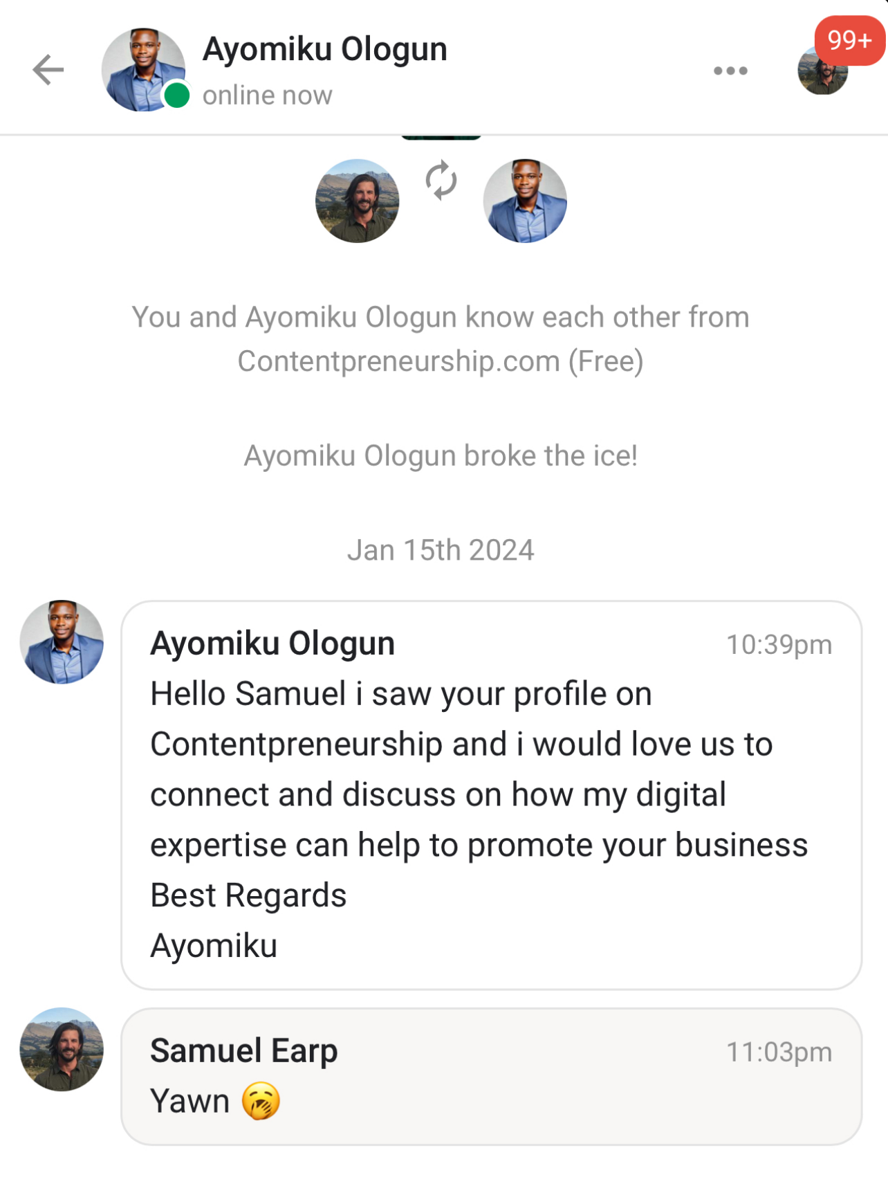 Cold DM'r Wall of Shame · Community Builders