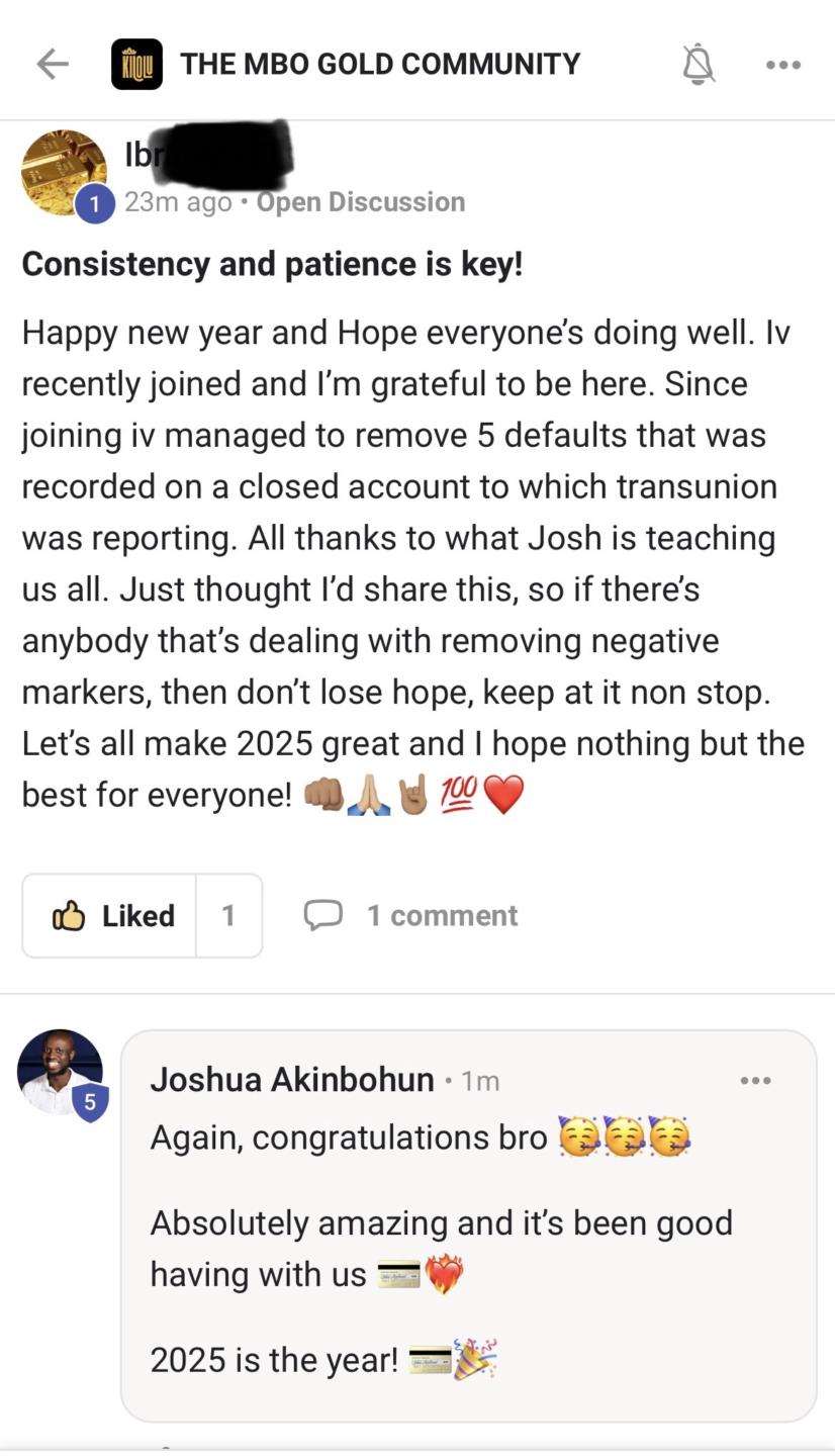 THE MBO GOLD COMMUNITY