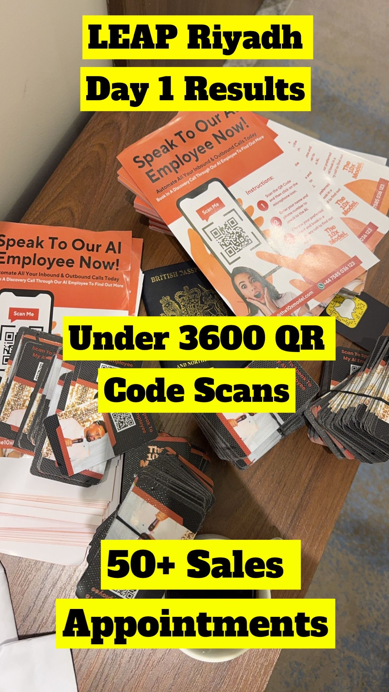 LEAP Day 1: 3,600 QR Scans & 50+ Sales Calls 🚀🔥 · AI Automation Society