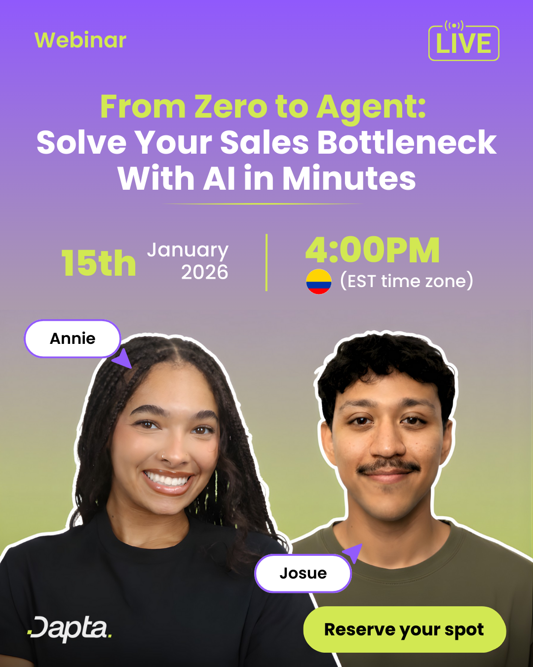 Dapta 101: From Zero to Agent (Live Webinar) · AI Automation Society