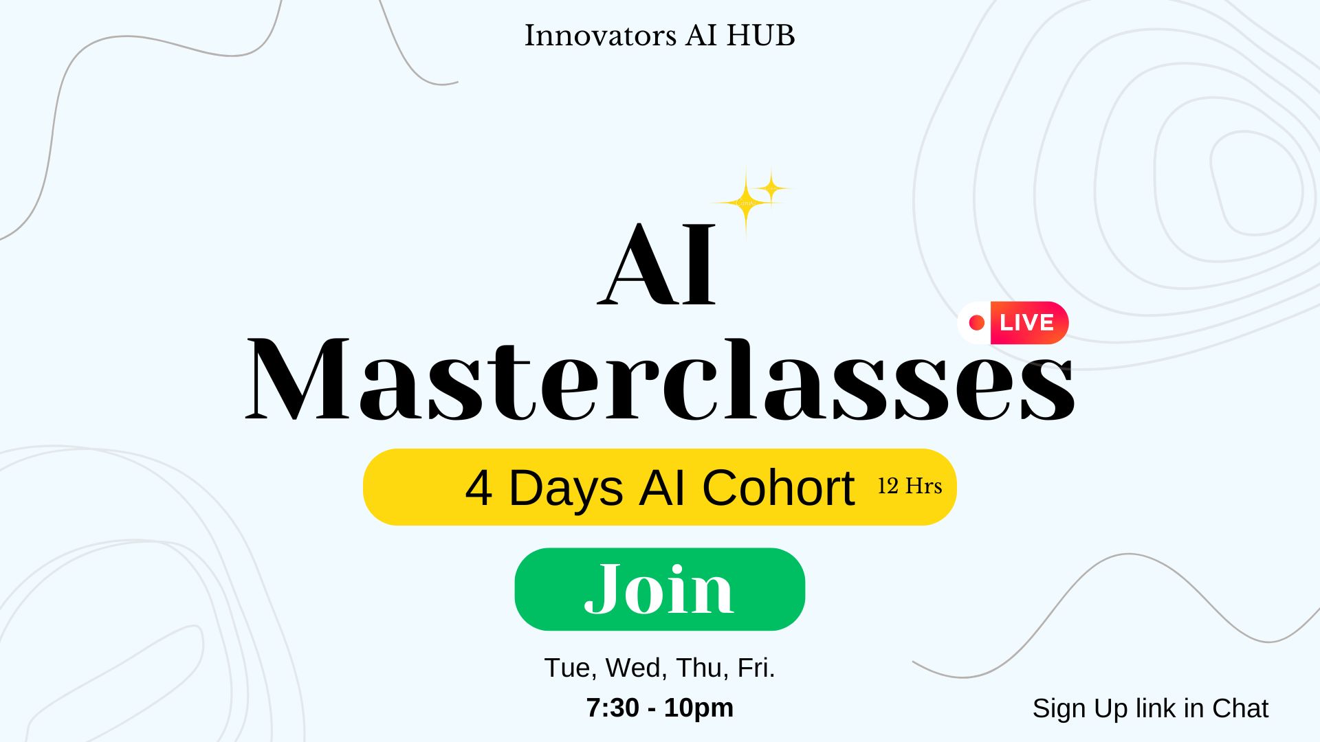 Join 4 Days AI Cohort Masterclasses · AI Automation Society