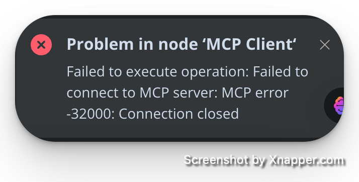 n8n MCP connection error · AI Automation Society