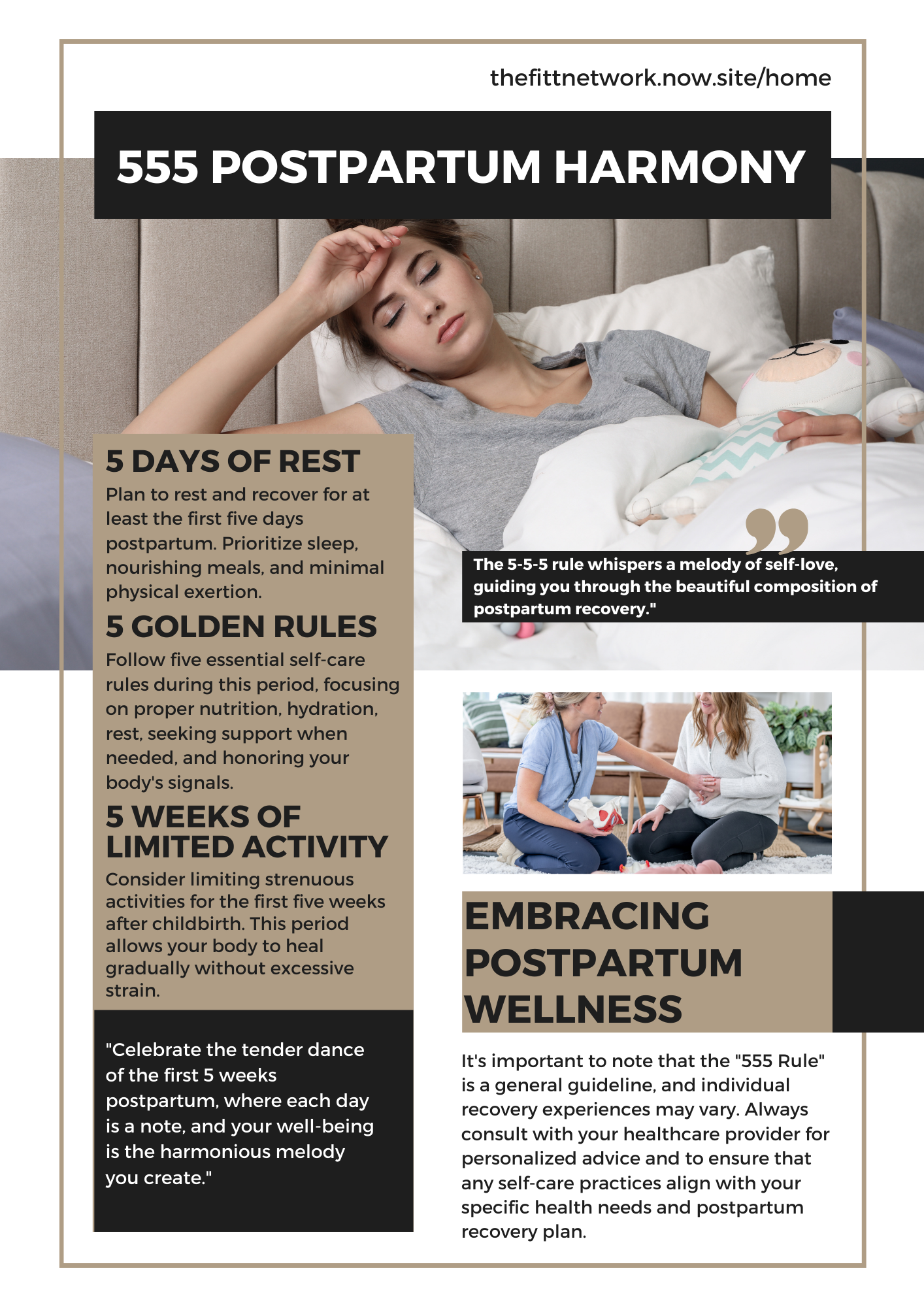 555 Postpartum Harmony: Embracing Tranquil Motherhood · The Fitt Network