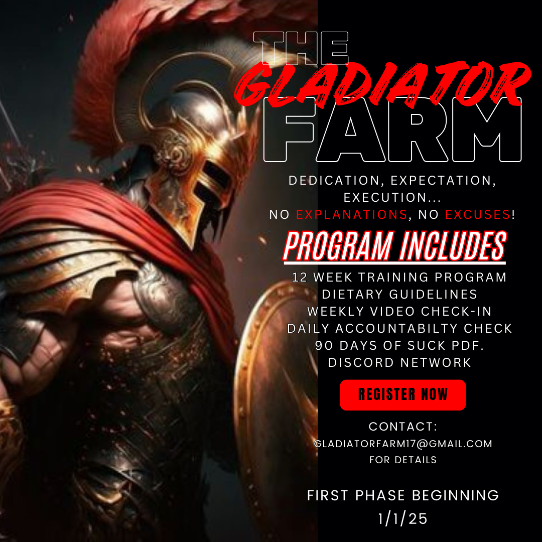 GLADIATOR FARM ONLINE TRAINING PROGRAMS · The Gladiator Farm