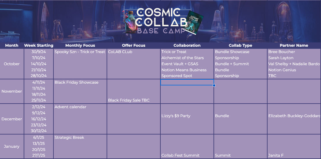 Share your Collab Calendar · Collab Club