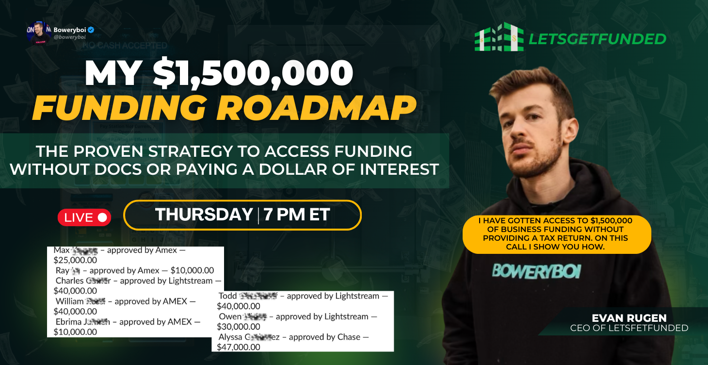 💸 My $1,500,000 Funding Roadmap! · LetsGetFunded Starter (Free)