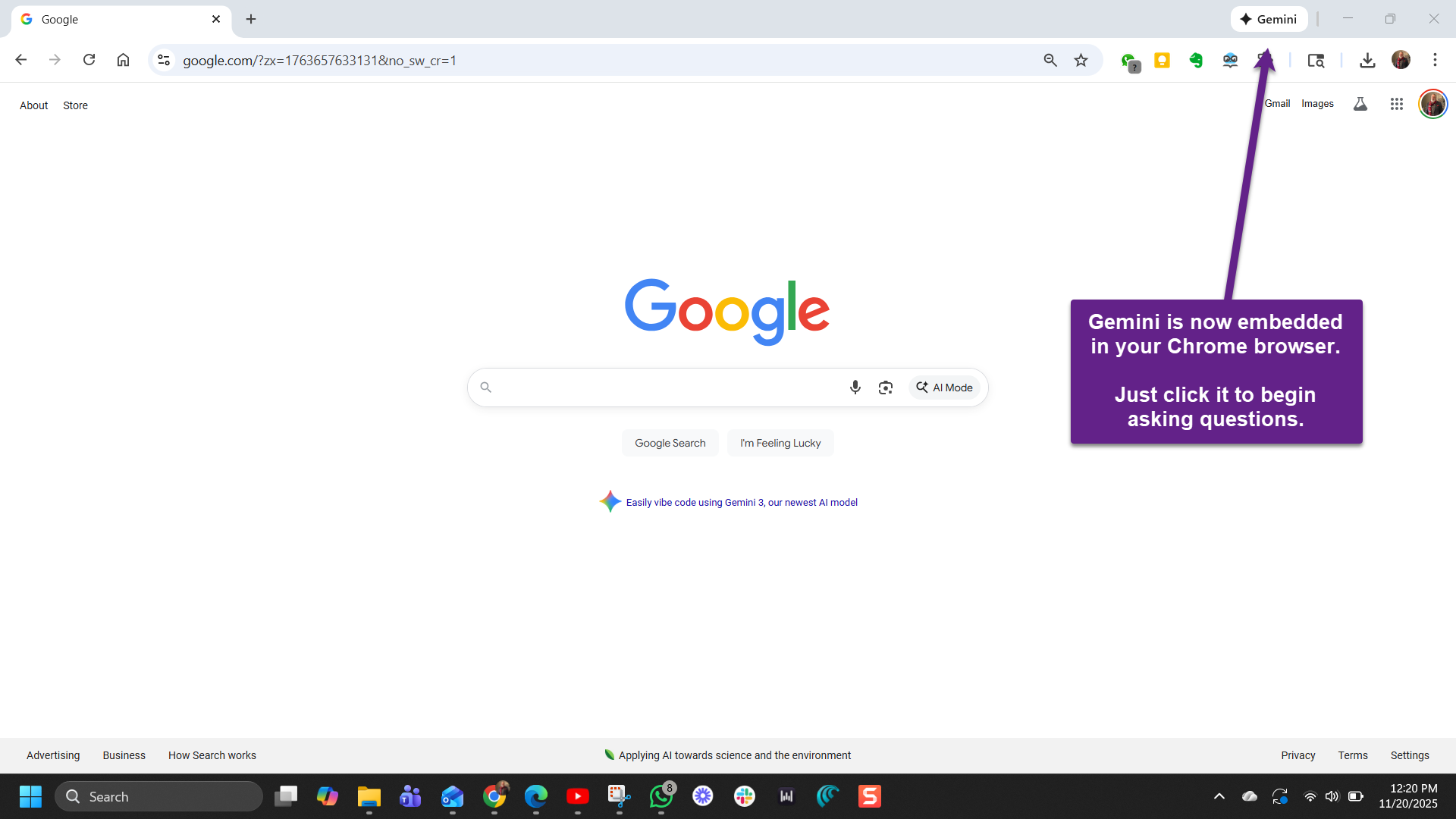How-To: Use New Gemini Button in Chrome Top Bar · AI Bits and Pieces