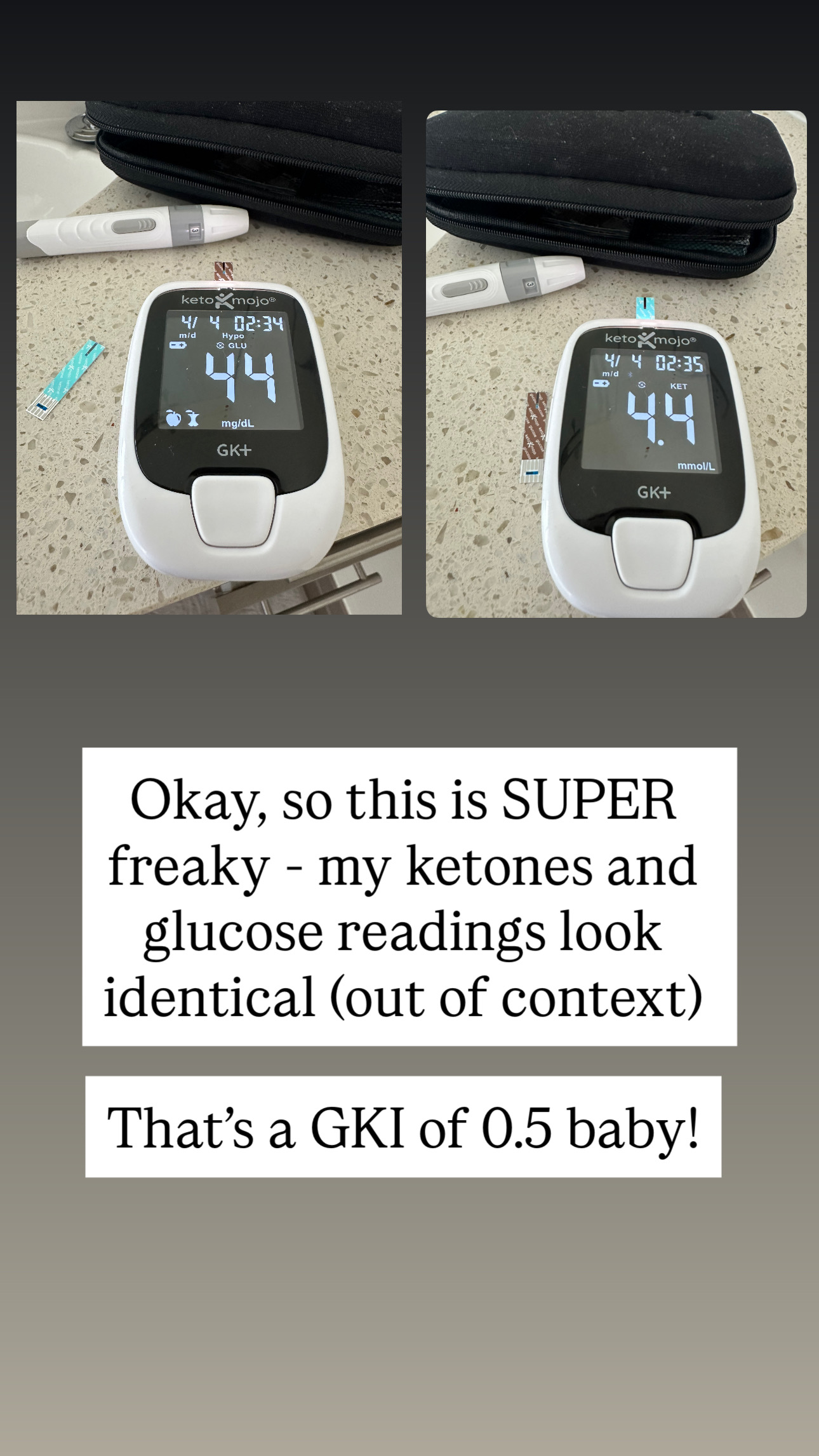 Freaky ketone/glucose reading · Cancer Warriors
